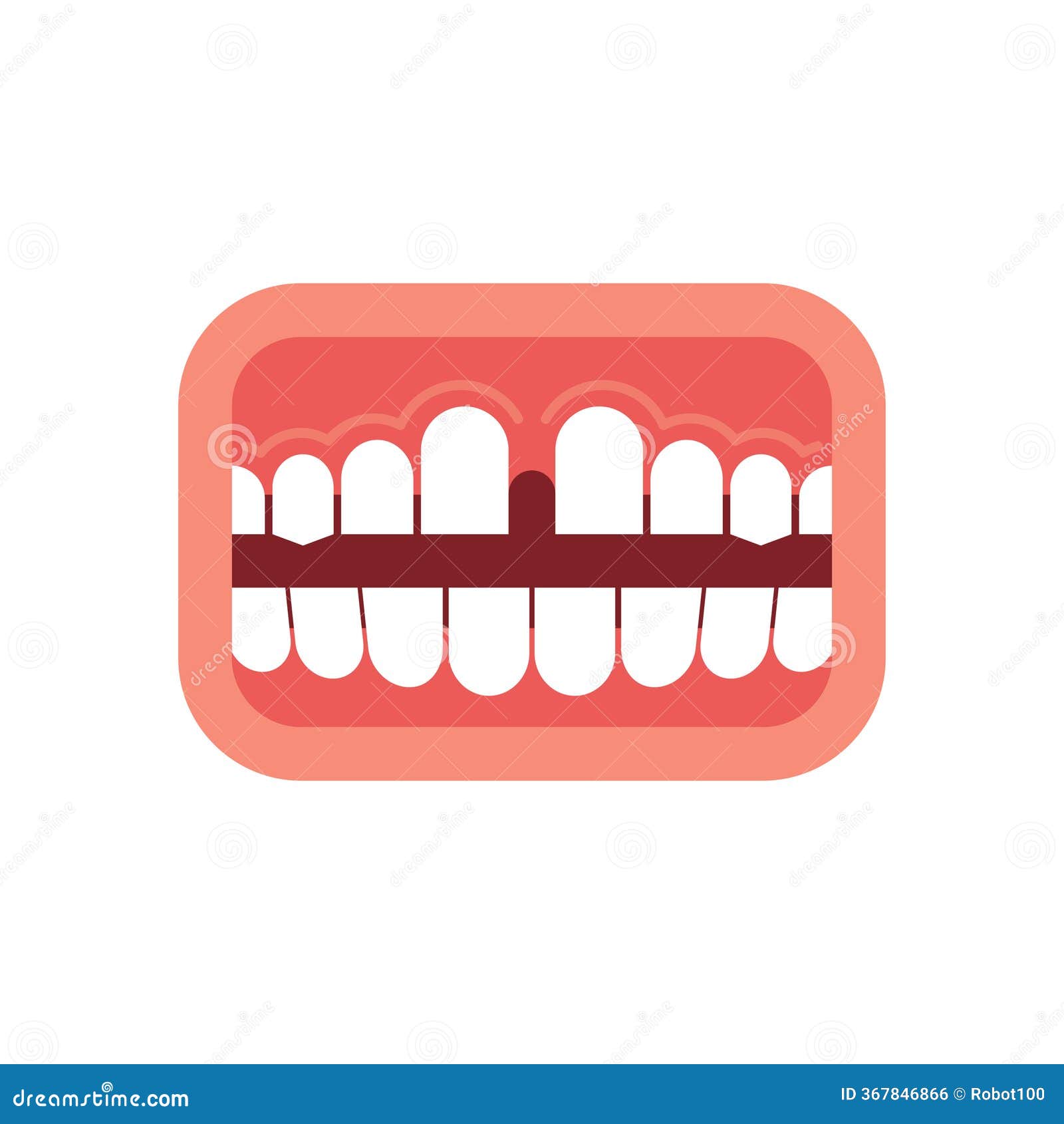Mouth Toothless Cartoon Vector Illustration | CartoonDealer.com #99790242