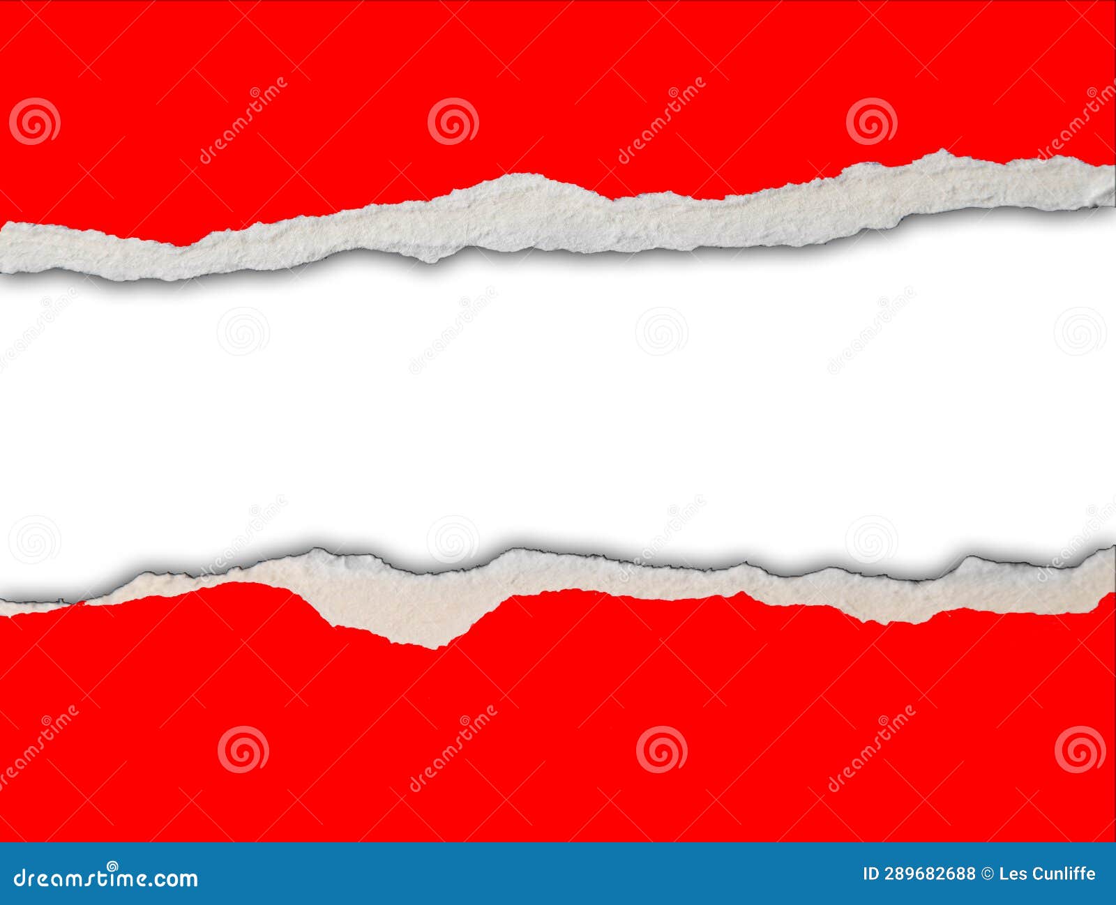 Torn red paper stock photo. Image of paperquot, torn - 289682688