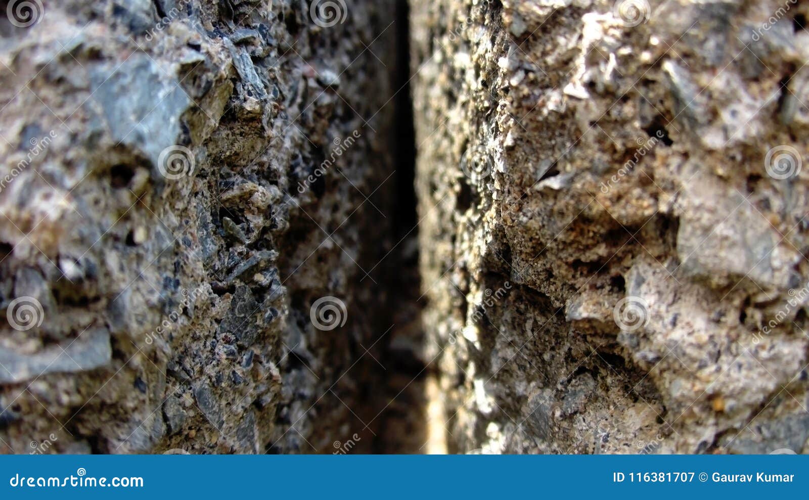 Gap between Two Rocks in Focus Stock Image - Image of camera, cement ...