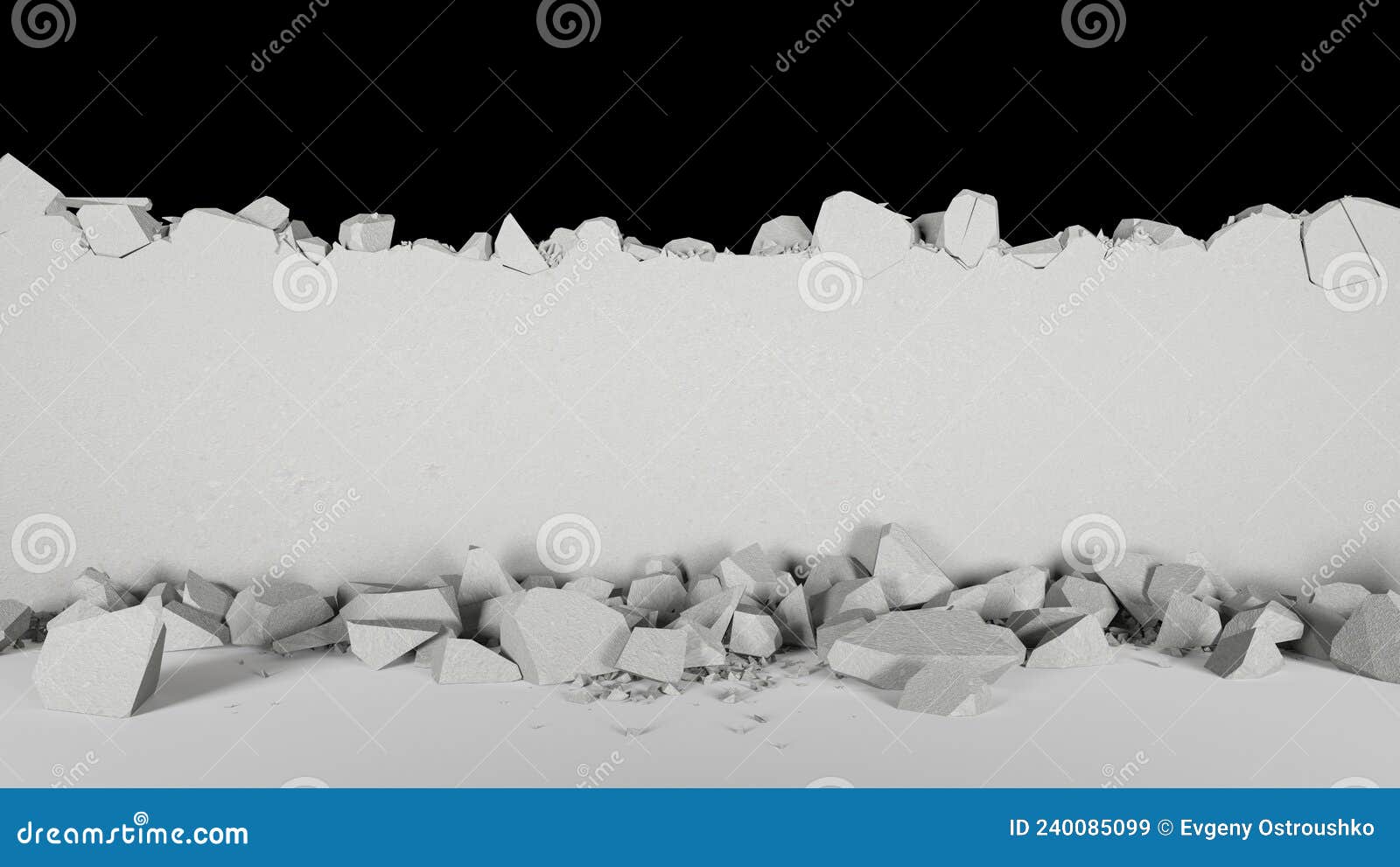Gap in a White Wall Horizontally Stock Illustration - Illustration of ...