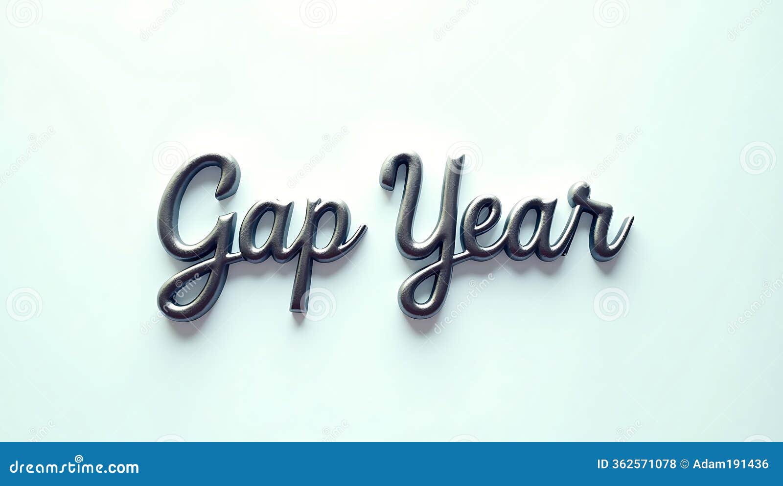 Gap Year Lettering Showcased on a Smooth Surface with a Subtle Texture ...