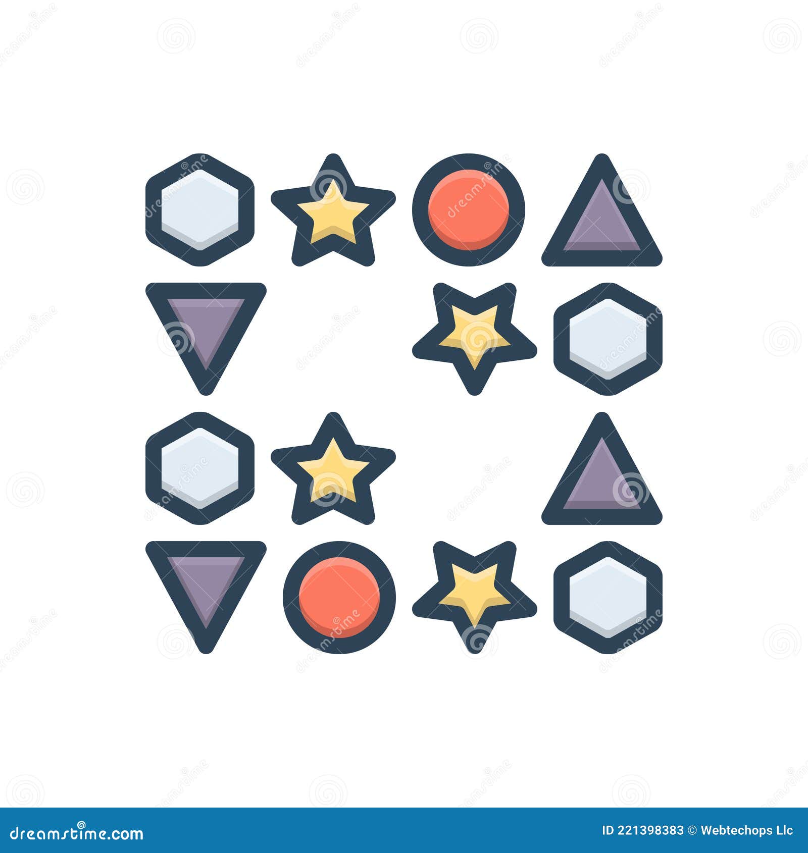 Color Illustration Icon for Gaps, Interval and Different Stock ...