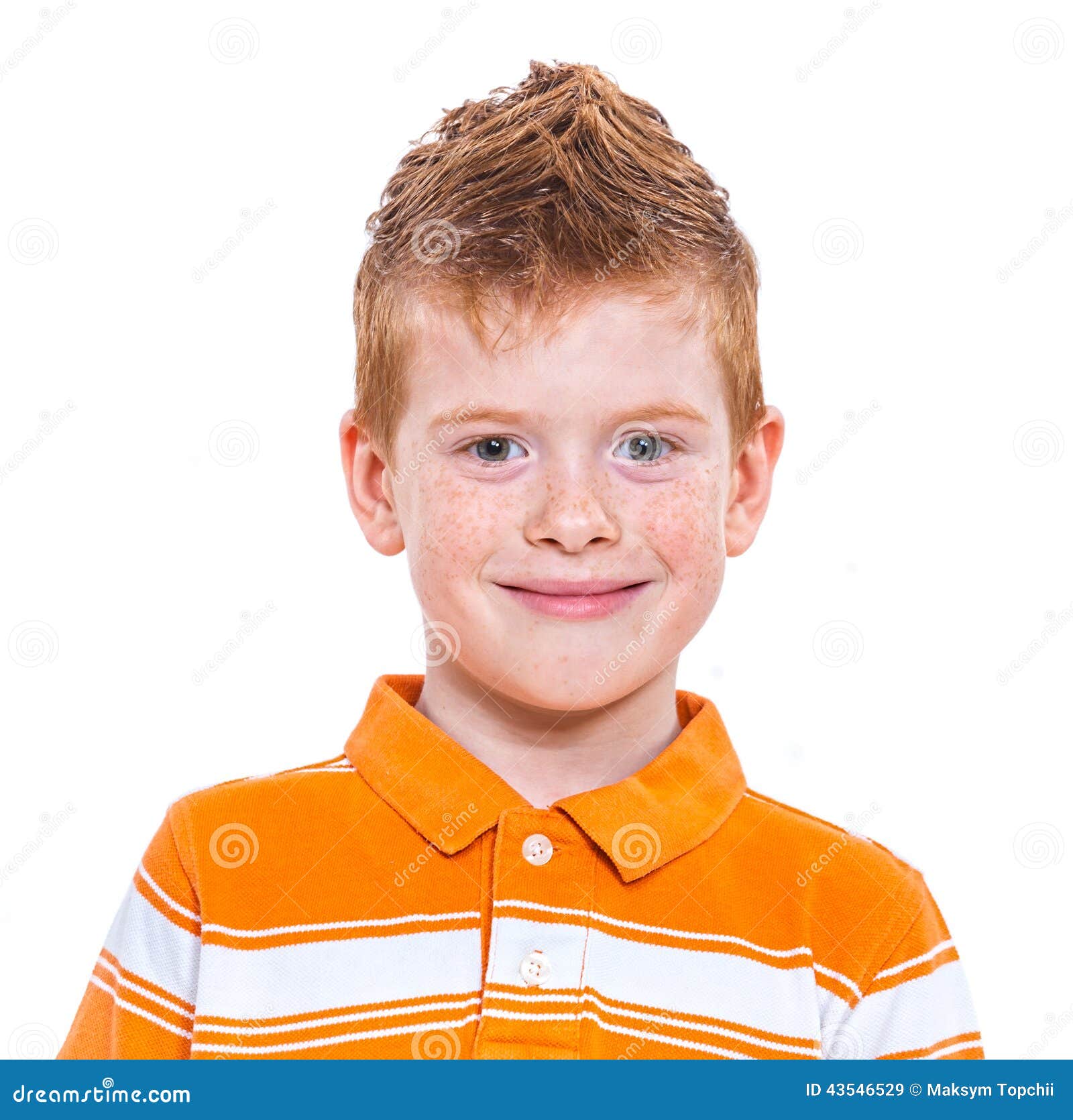 Garçon roux mignon image stock. Image du visage, amical - 43546529