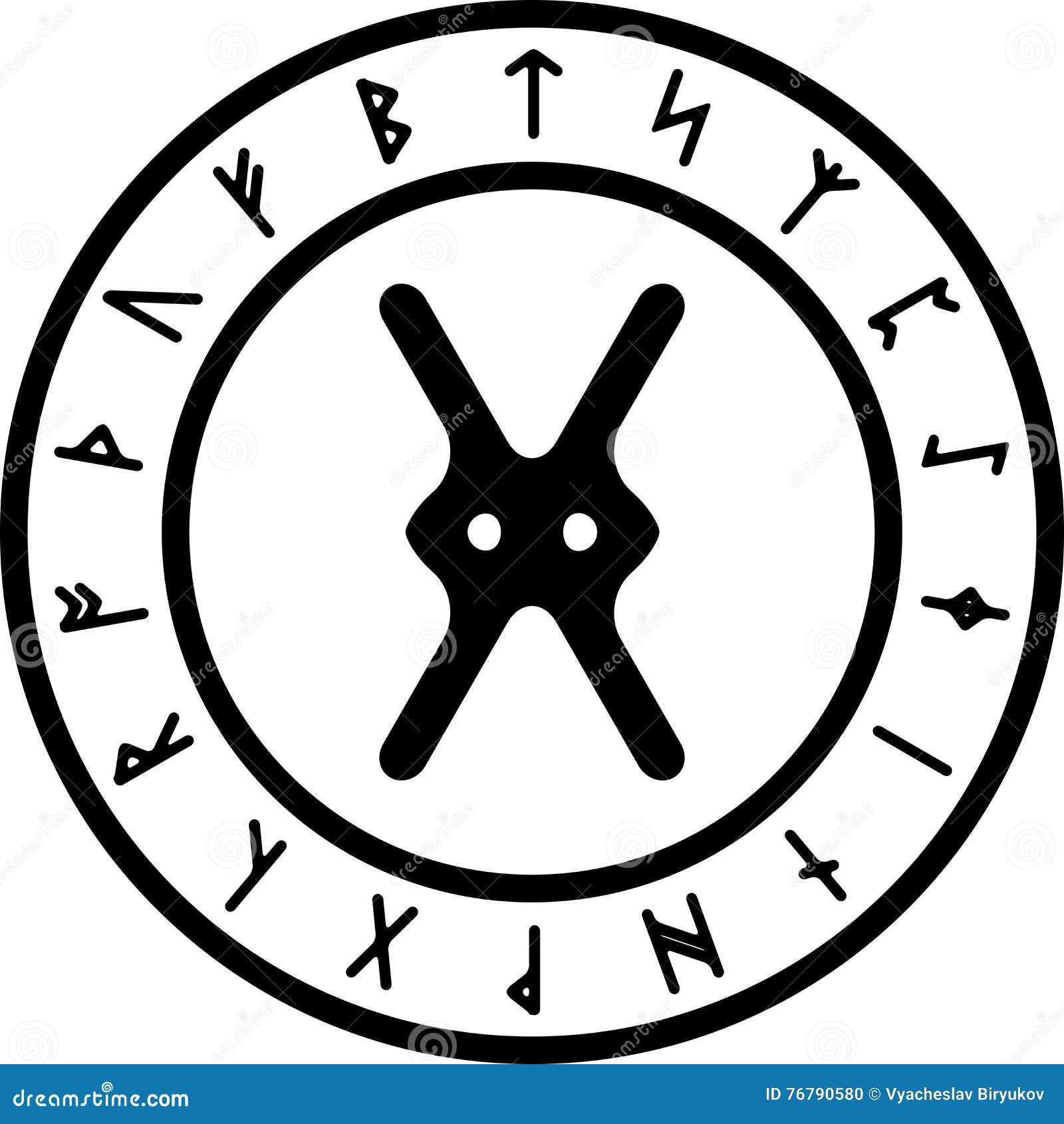 Ancient Rune Alphabet With Names Of Runes And Transliteration To Latin ...