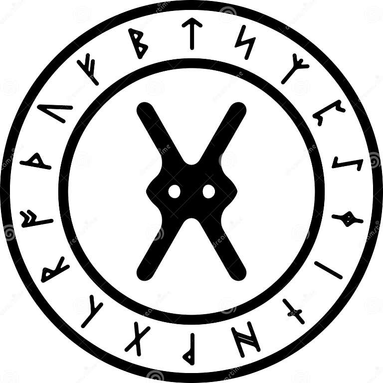 Gar ancient rune stock vector. Illustration of mysticism - 76790580
