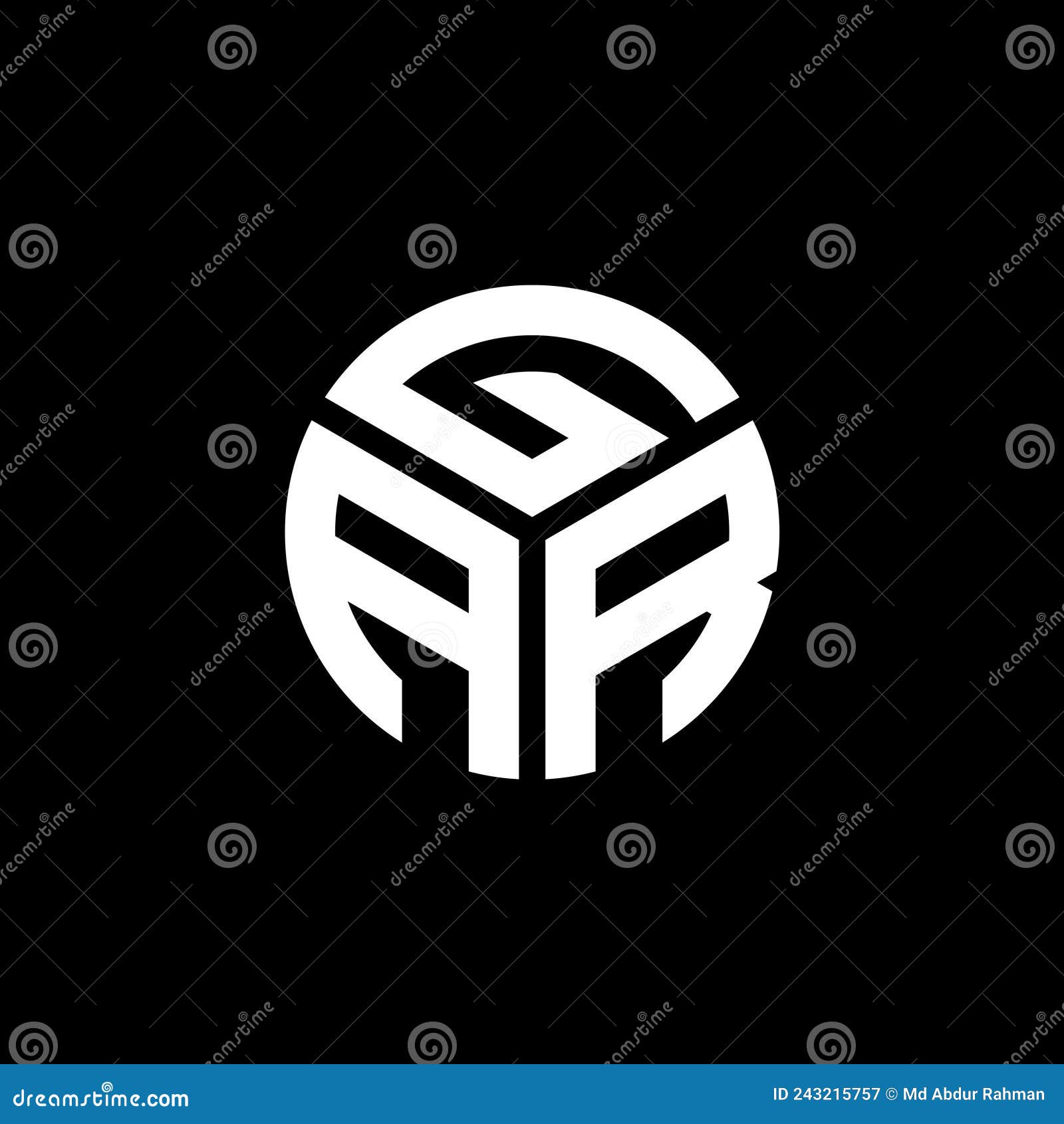 GAR Letter Logo Design On Black Background. GAR Creative Initials ...