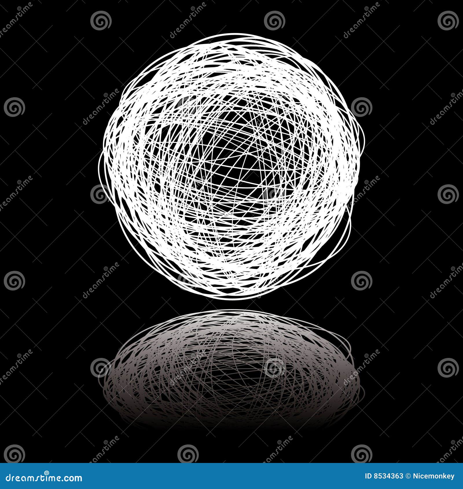 Garabato blanco ilustración del vector. Ilustración de blanco - 8534363