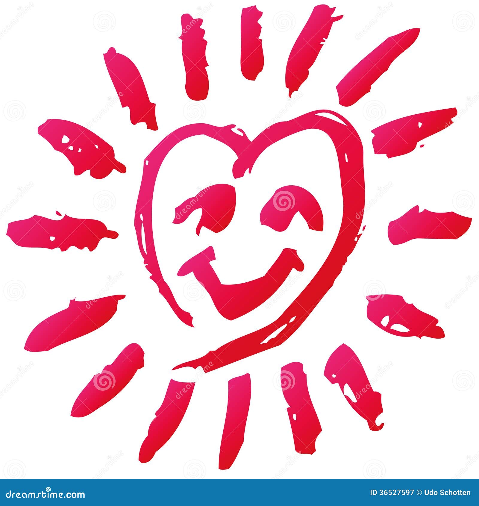 Garabato con un corazón ilustración del vector. Ilustración de ...