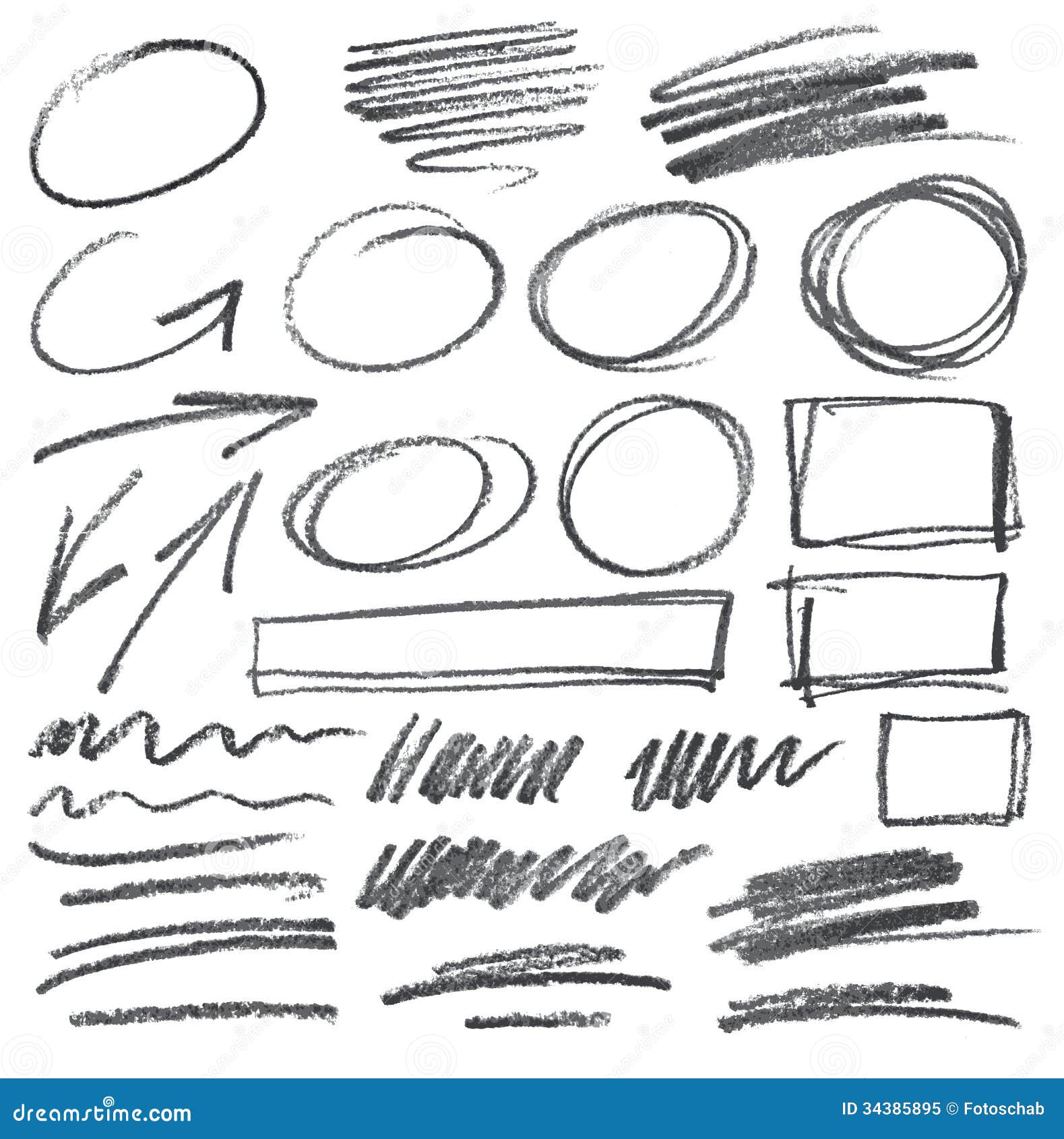 Garabatos Del Lápiz Del Vector Ilustración del Vector - Ilustración de ...