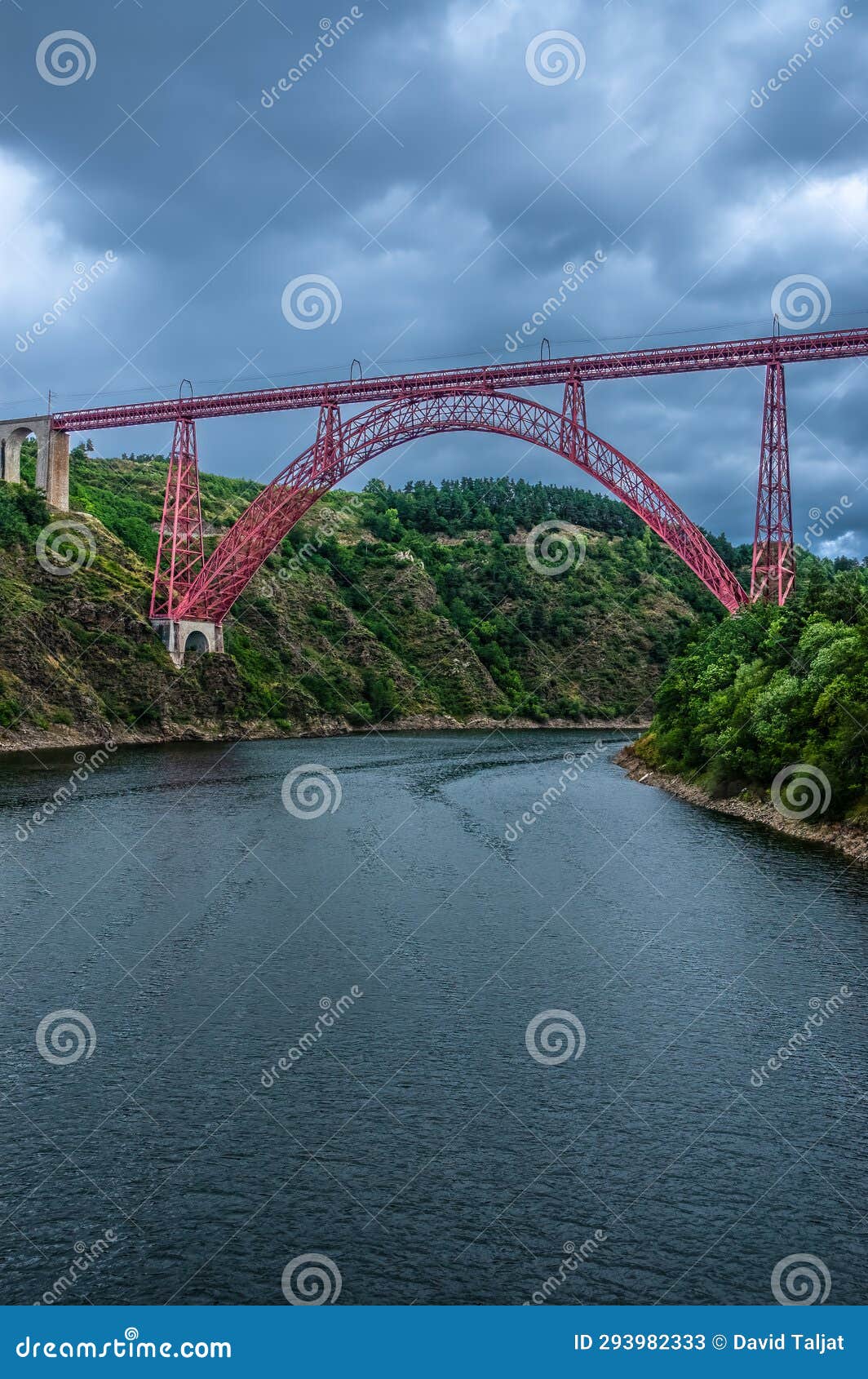 Garabit Viaduct in France stock image. Image of scenery - 293982333