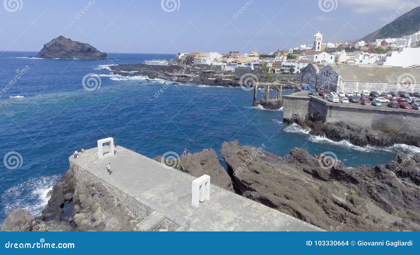 Garachico Pools Aerial View, Tenerife Stock Photo - Image of teresitas ...