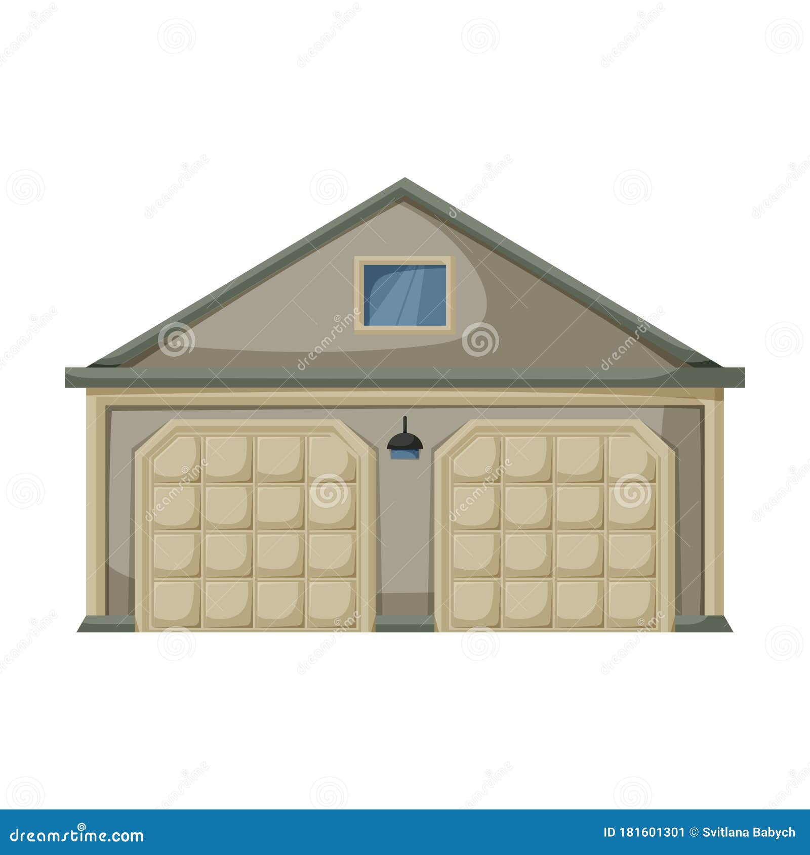 Garage of Building Vector Icon.Cartoon Vector Icon Isolated on White ...