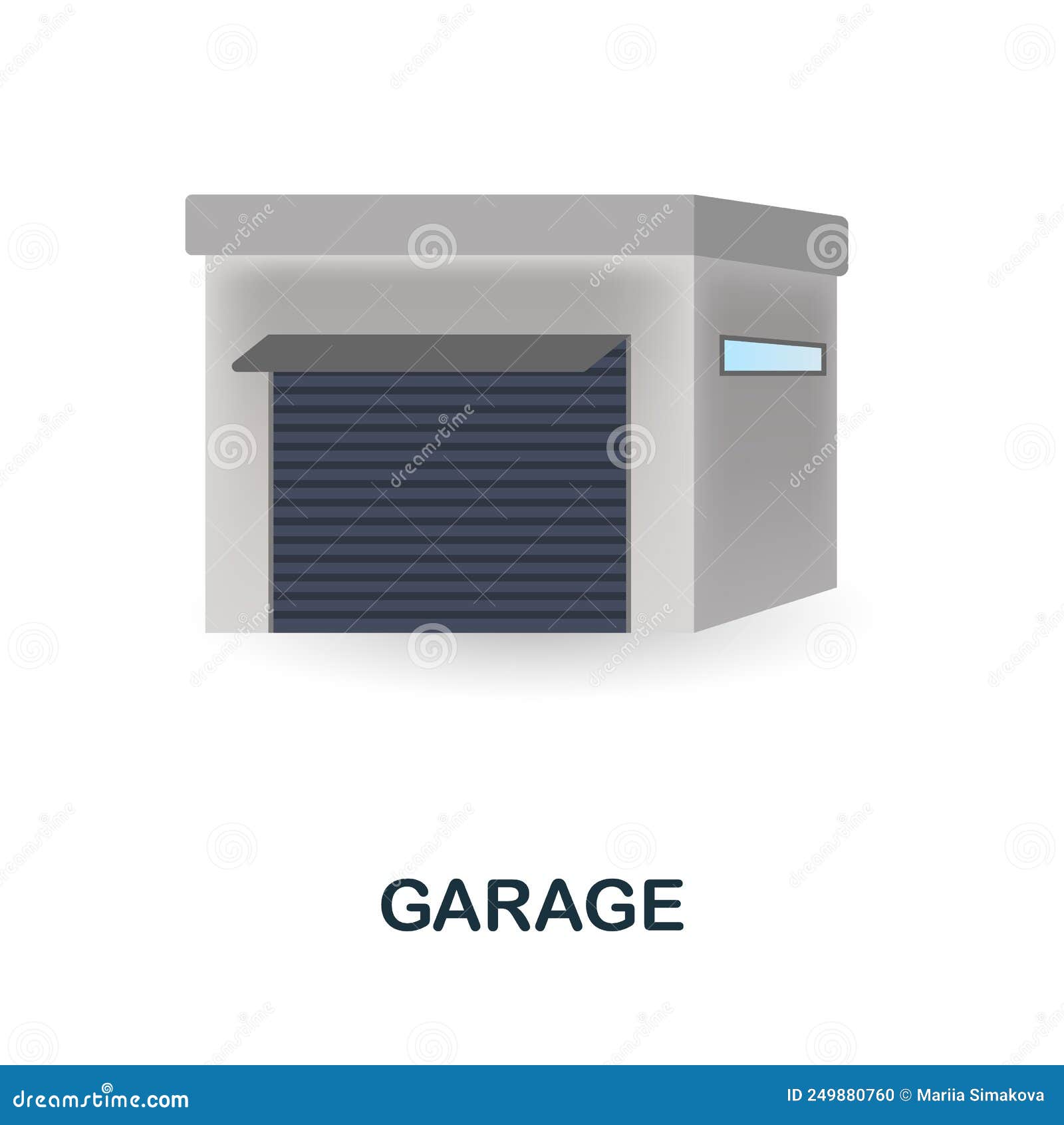 Garage 3d Icon Simple Element from Buildings Collection. Creative ...