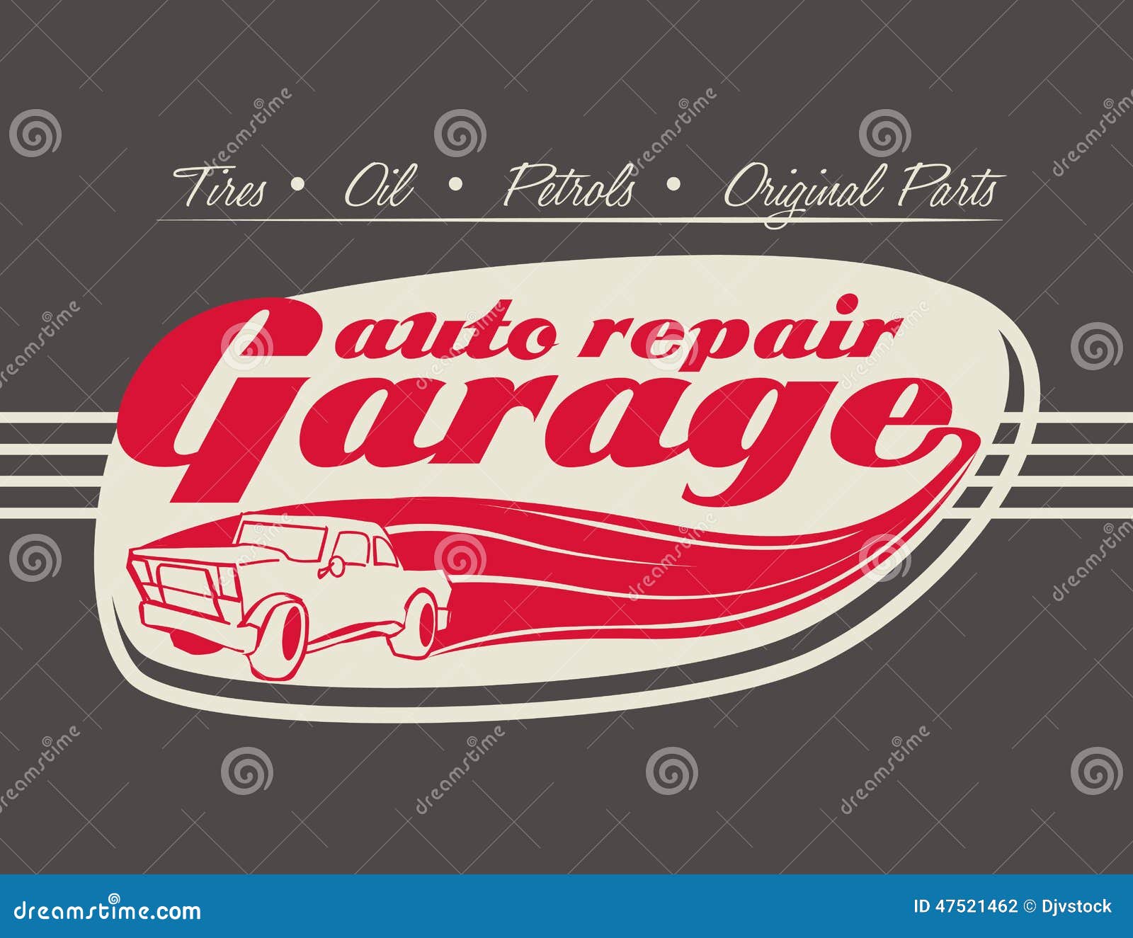 Garage design stock vector. Illustration of repair, isolated - 47521462