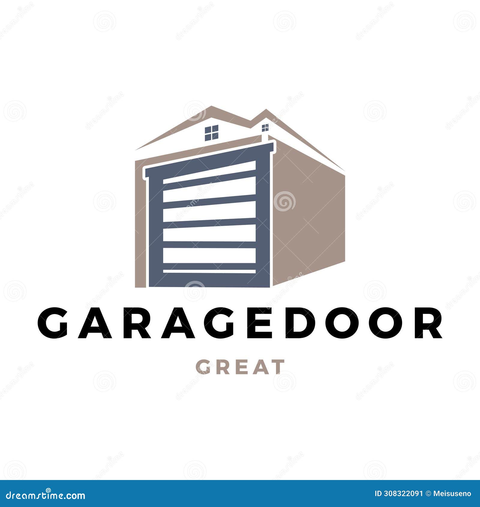 Garage Door Icon Logo Design Template Stock Vector - Illustration of ...