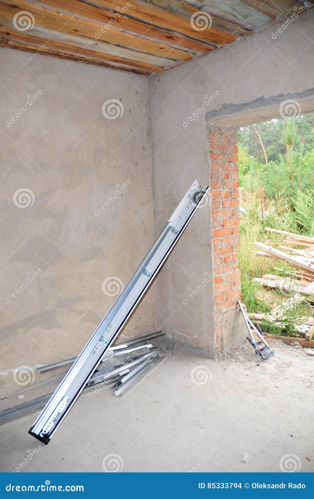 Garage Door Installation . Garage Door Post Rail and Spring ...