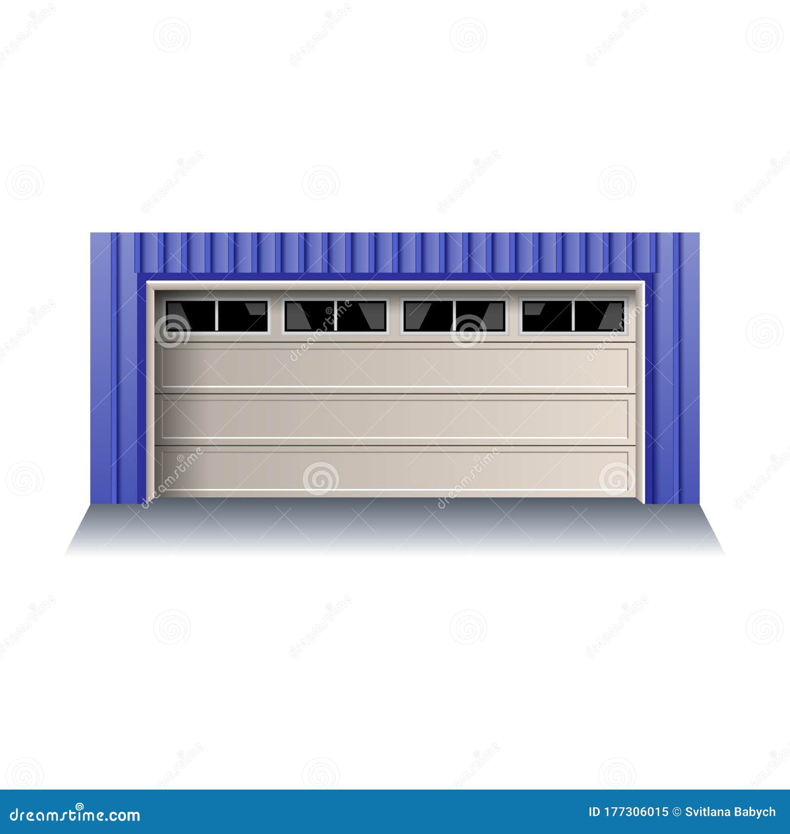 Door Garage Vector Outline Icon. Vector Illustration Gate House On ...