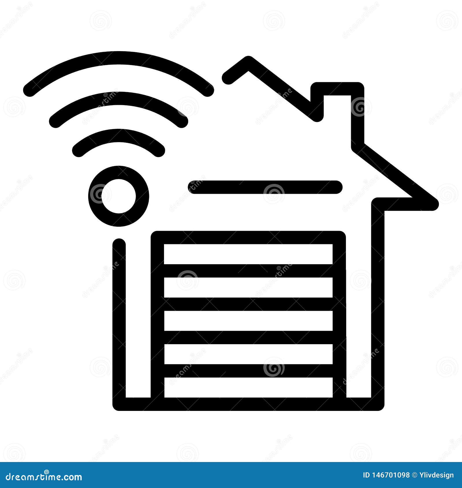 Garage Doors Control Icon, Outline Style Stock Vector - Illustration of ...