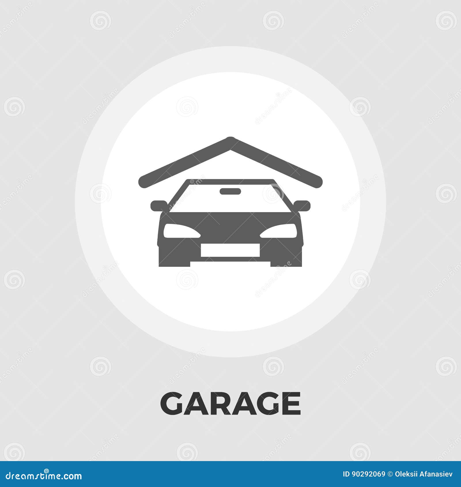 Garage flat icon stock vector. Illustration of sign, traffic - 90292069