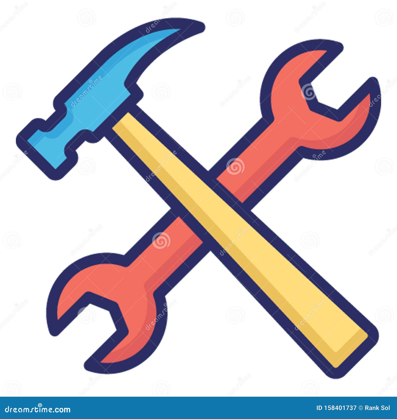 Garage, Hammer Isolated Vector Icon Which Can Easily Modify or Edit ...