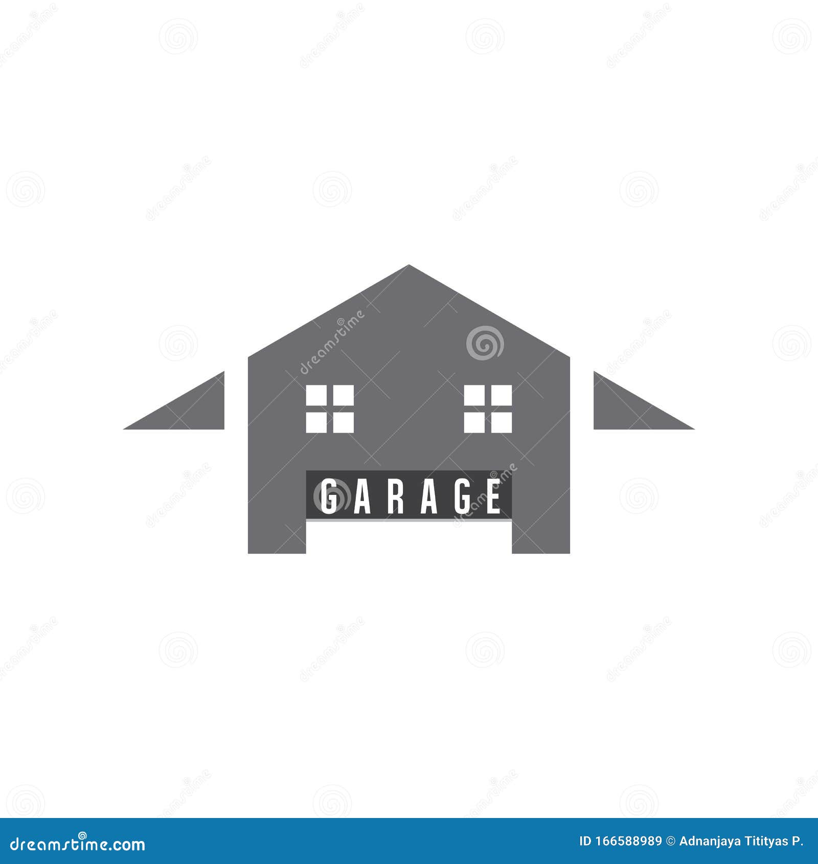 Garage House Simple Geometric Text Logo Vector Stock Vector ...