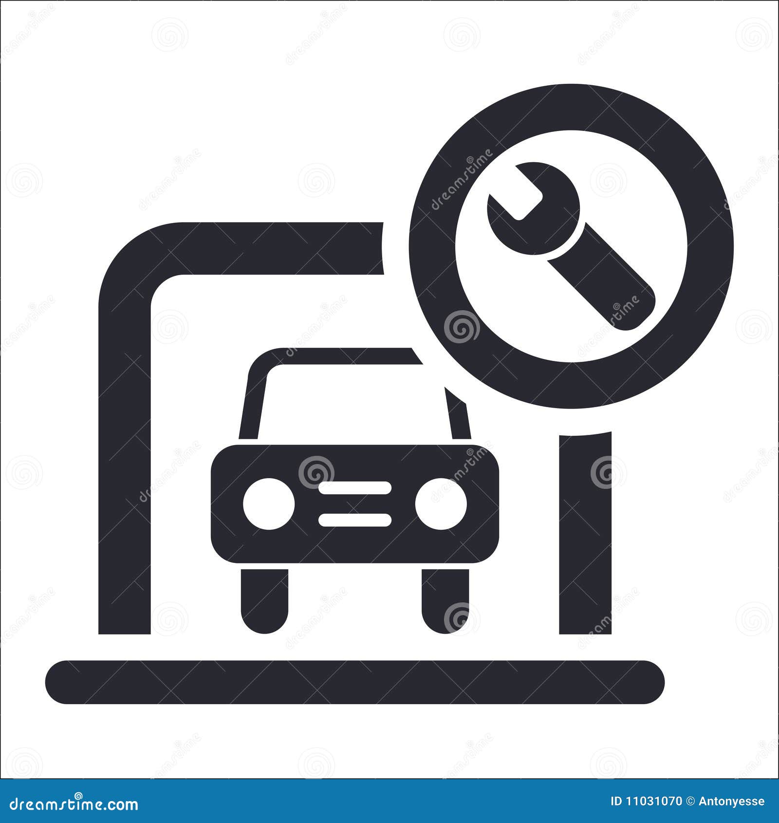 Garage icon stock vector. Illustration of competition - 11031070