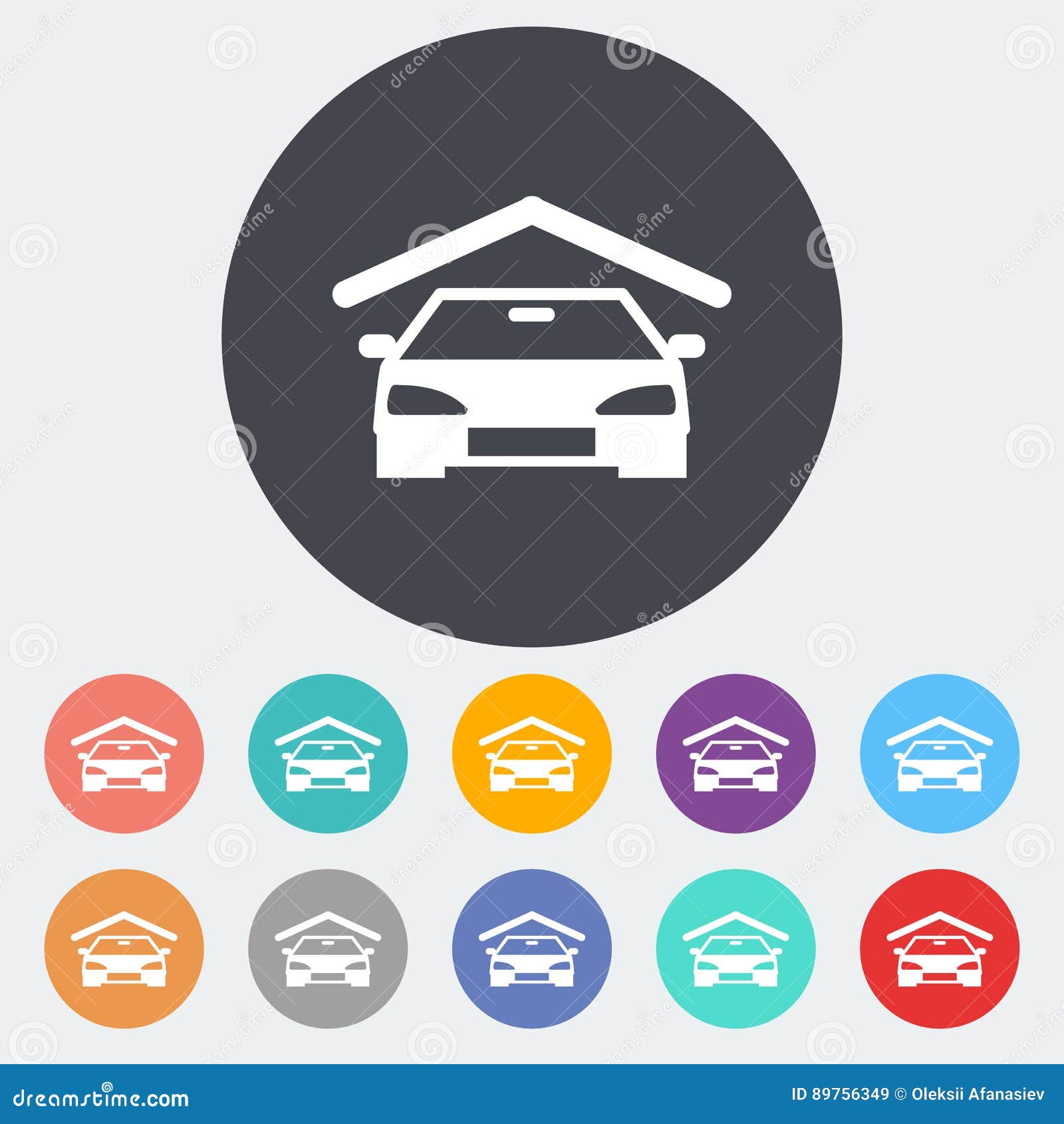 Garage icon. stock vector. Illustration of symbol, pictogram - 89756349