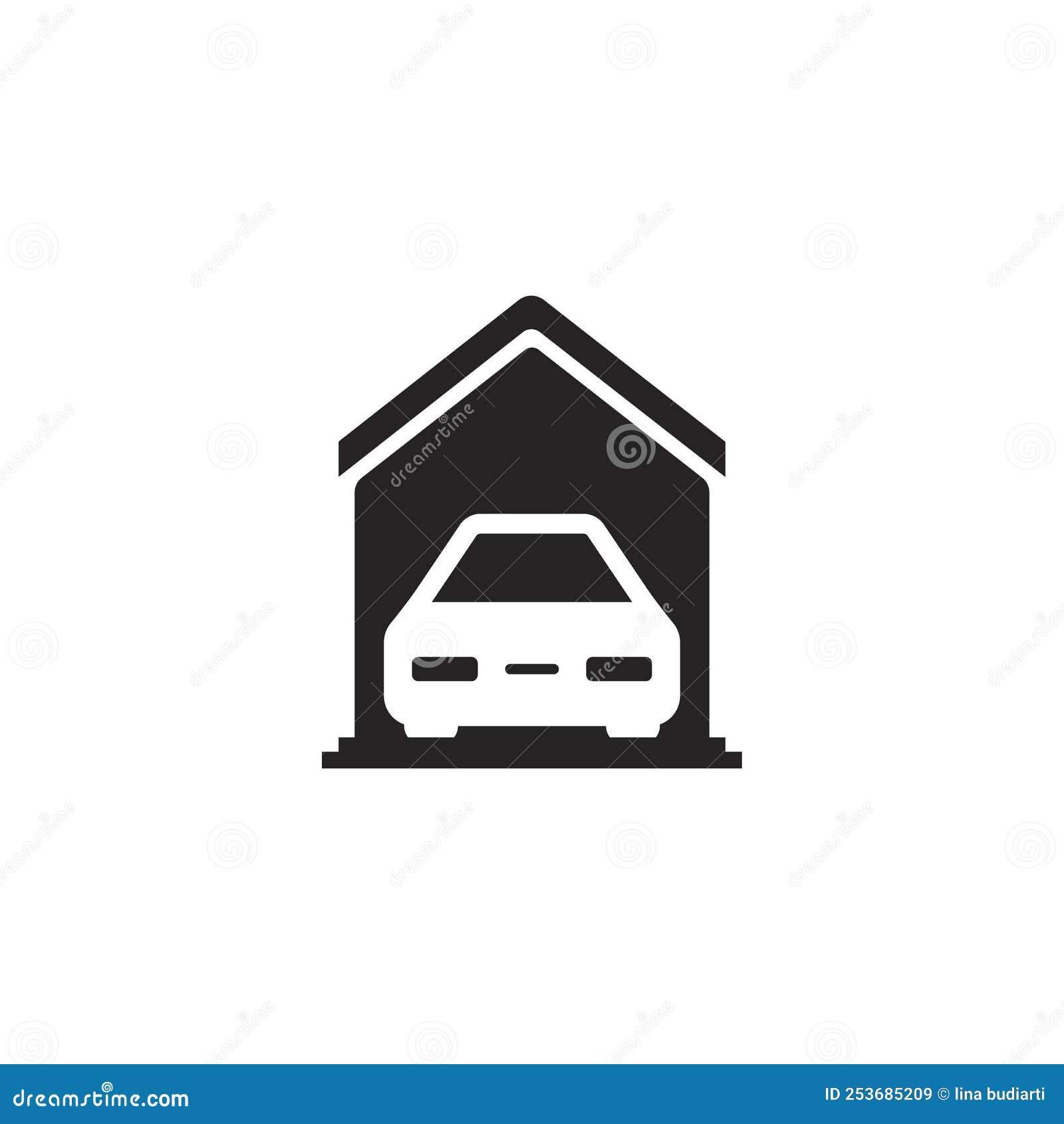 Garage icon stock vector. Illustration of graphic, design - 253685209