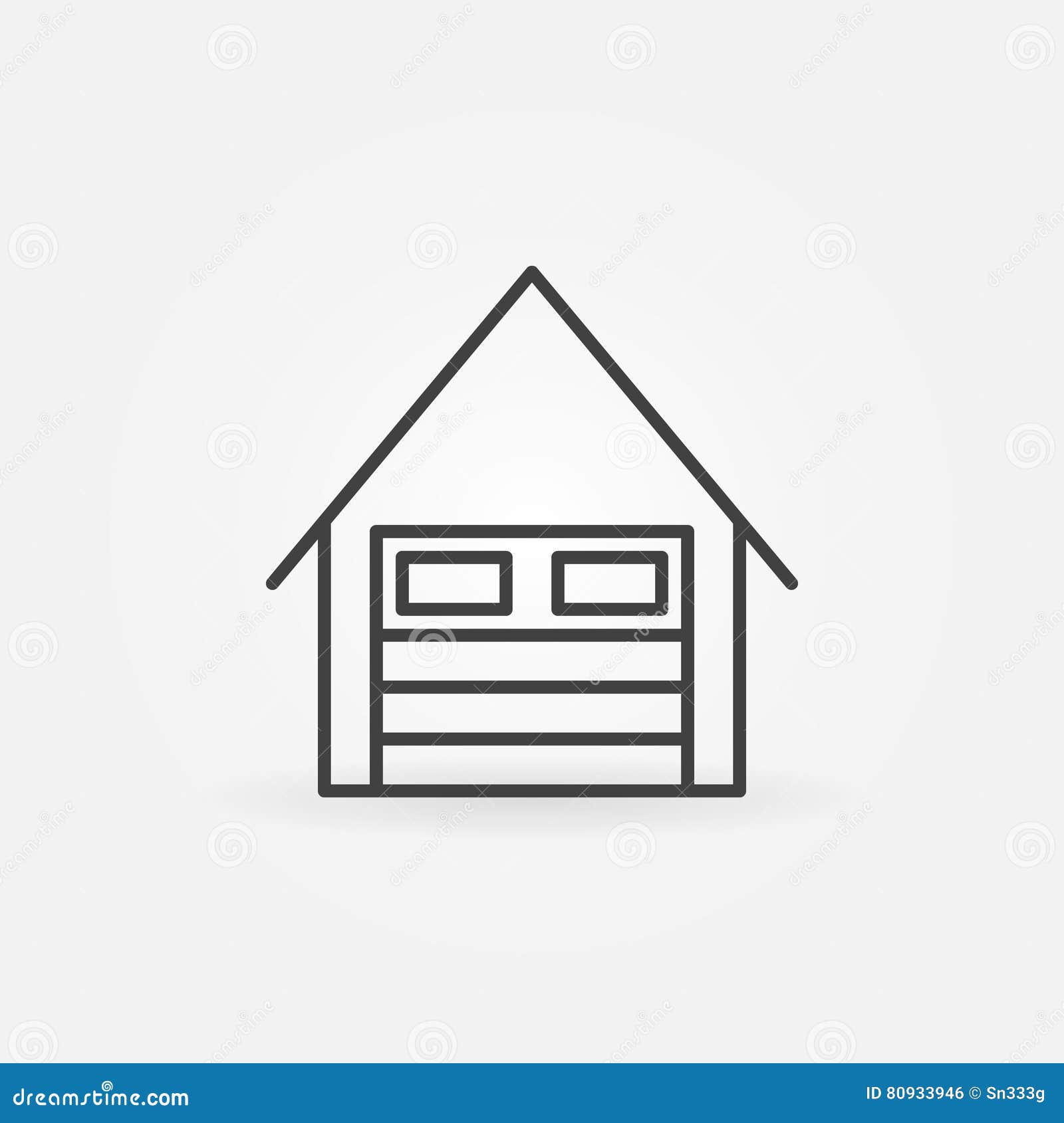 Garage linear icon stock vector. Illustration of sign - 80933946