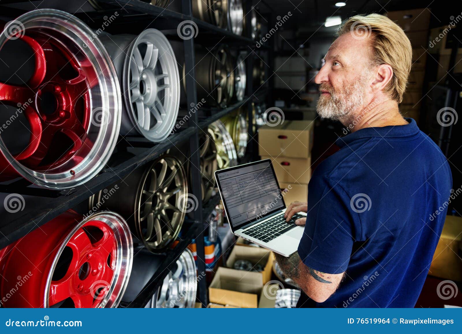 Garage Motor Maintenance Mechanic Fixing Spare Concept Stock Photo ...