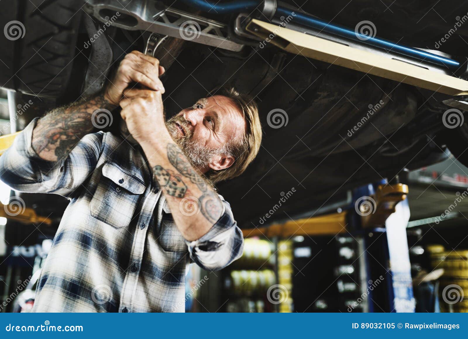 Garage Motor Maintenance Mechanic Fixing Spare Concept Stock Image ...