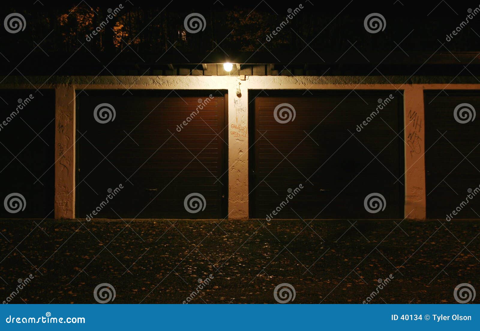 Garage at Night stock photo. Image of urban, light, moody - 40134