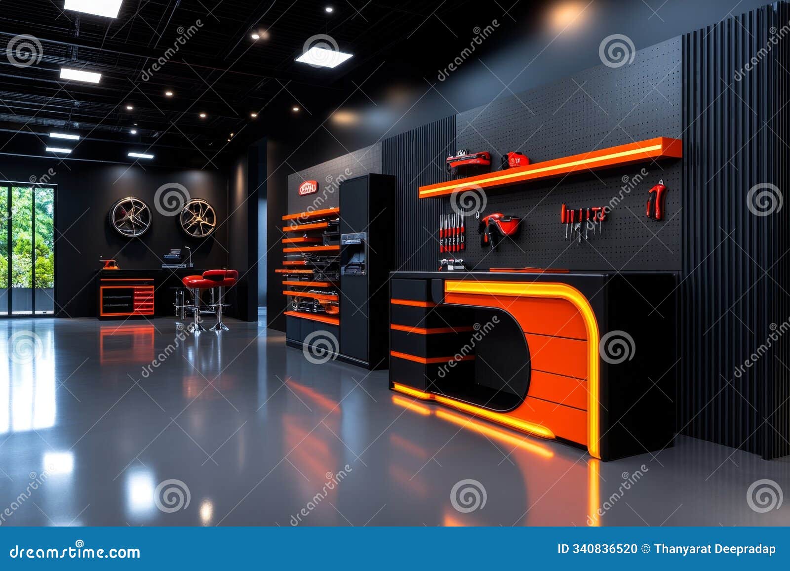 Garage Organization Systems are Depicted in a Minimalist Design ...