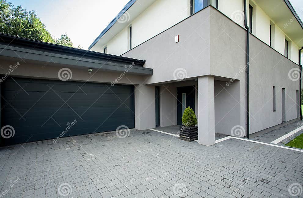 Garage from the outside stock photo. Image of outdoors - 45501182