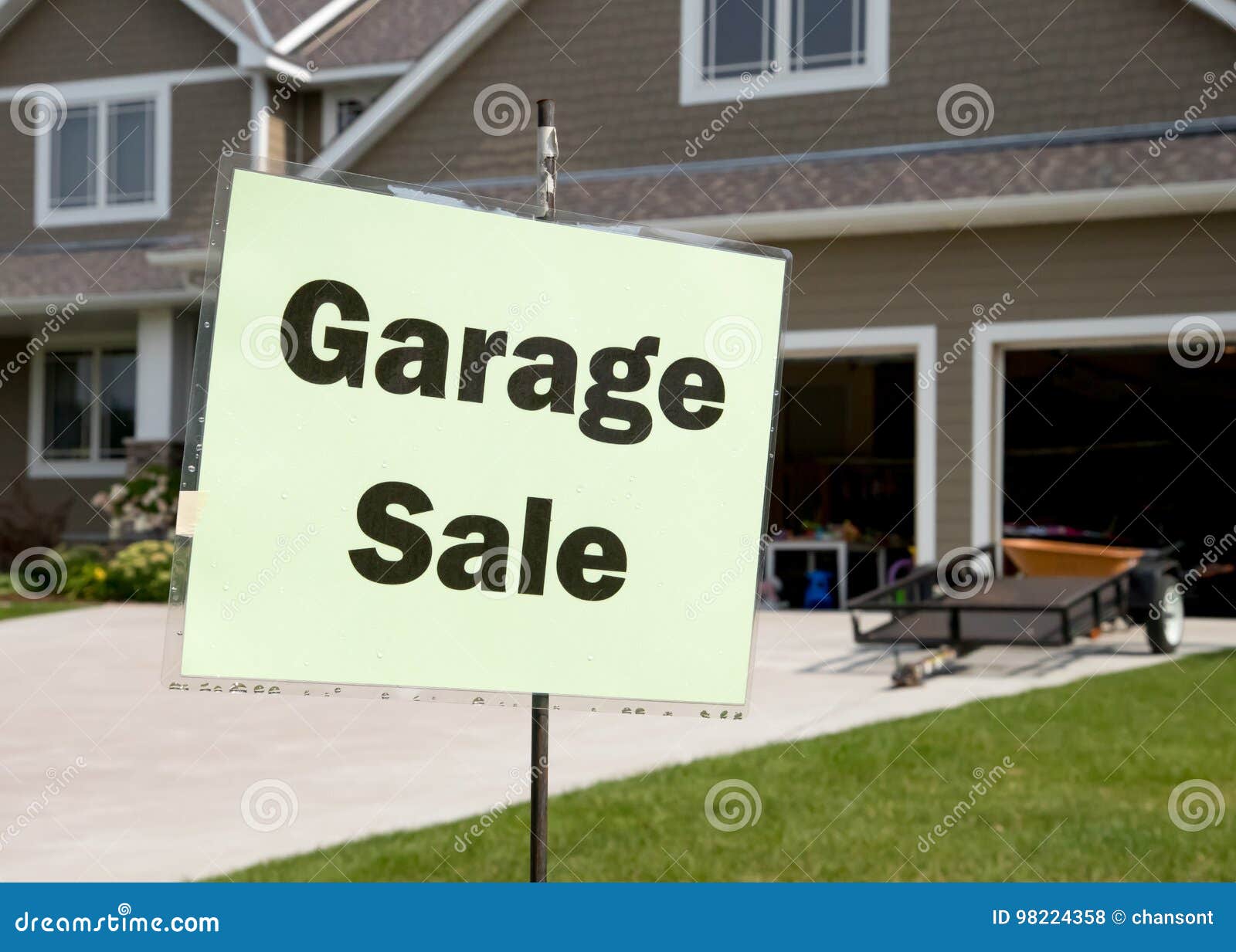Garage Sale Sign stock photo. Image of driveway, outside - 98224358