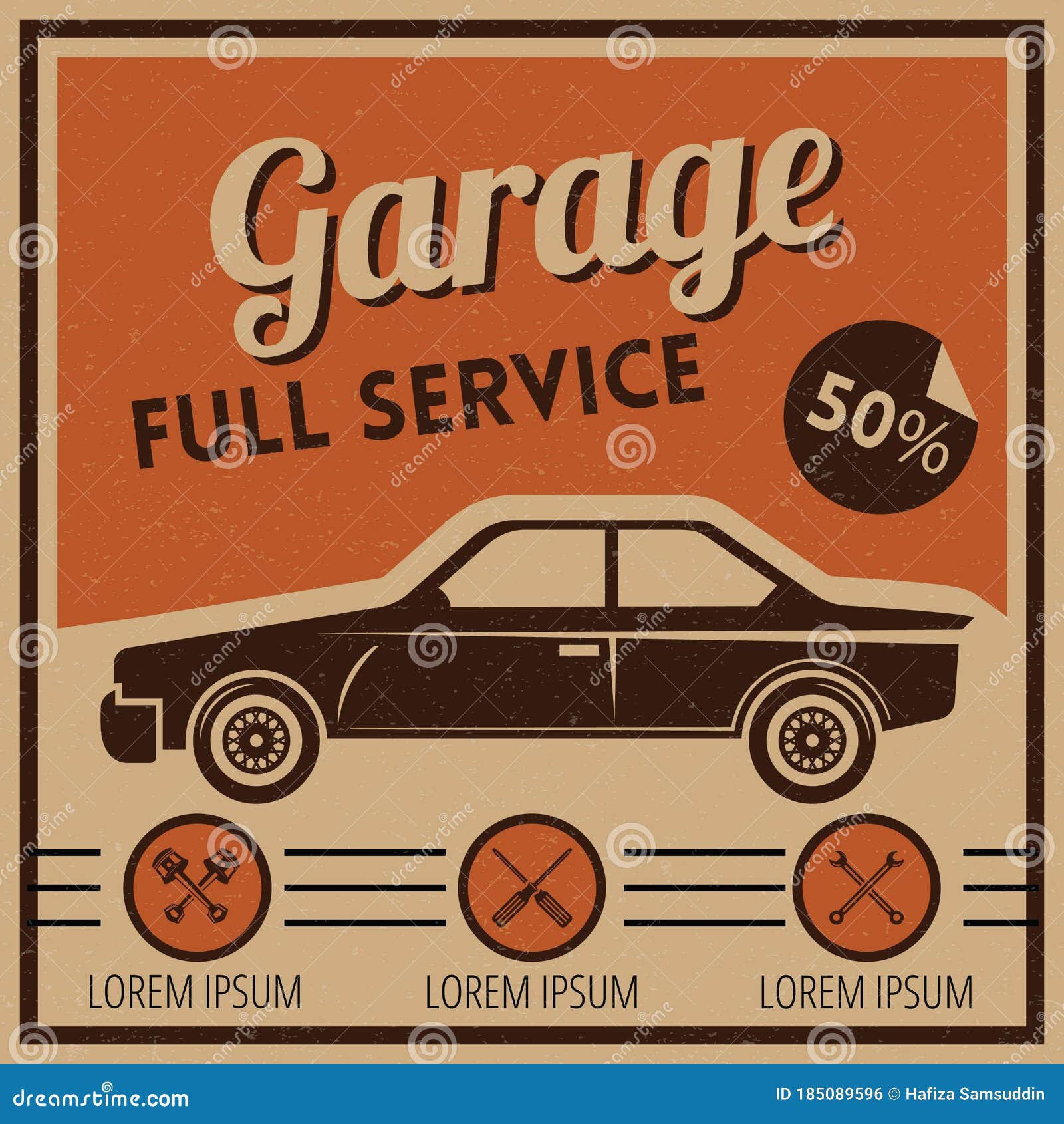 Garage Service. Vector Illustration Decorative Design Stock Vector ...