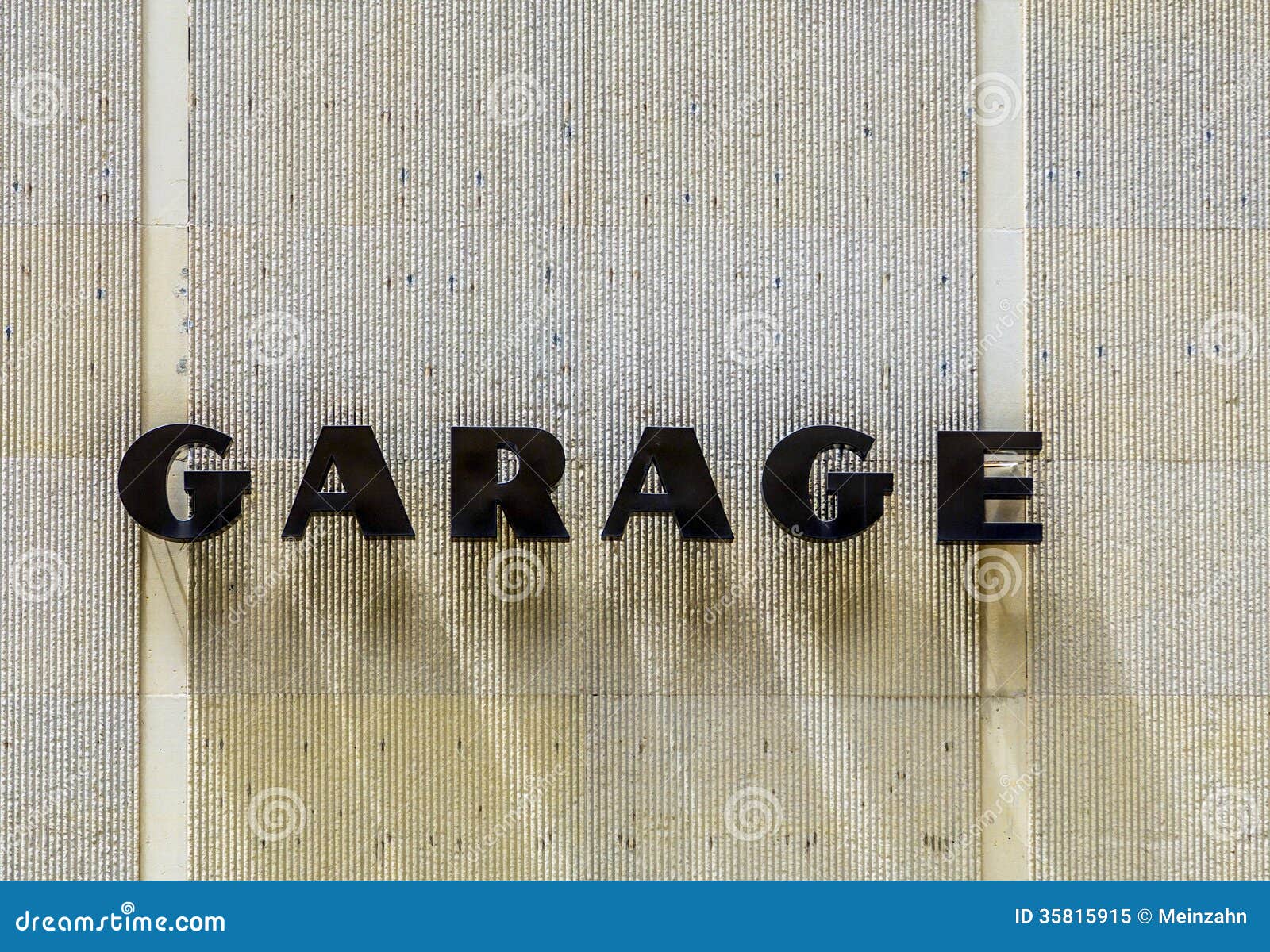 Garage Sign at House Facade Stock Image - Image of america ...