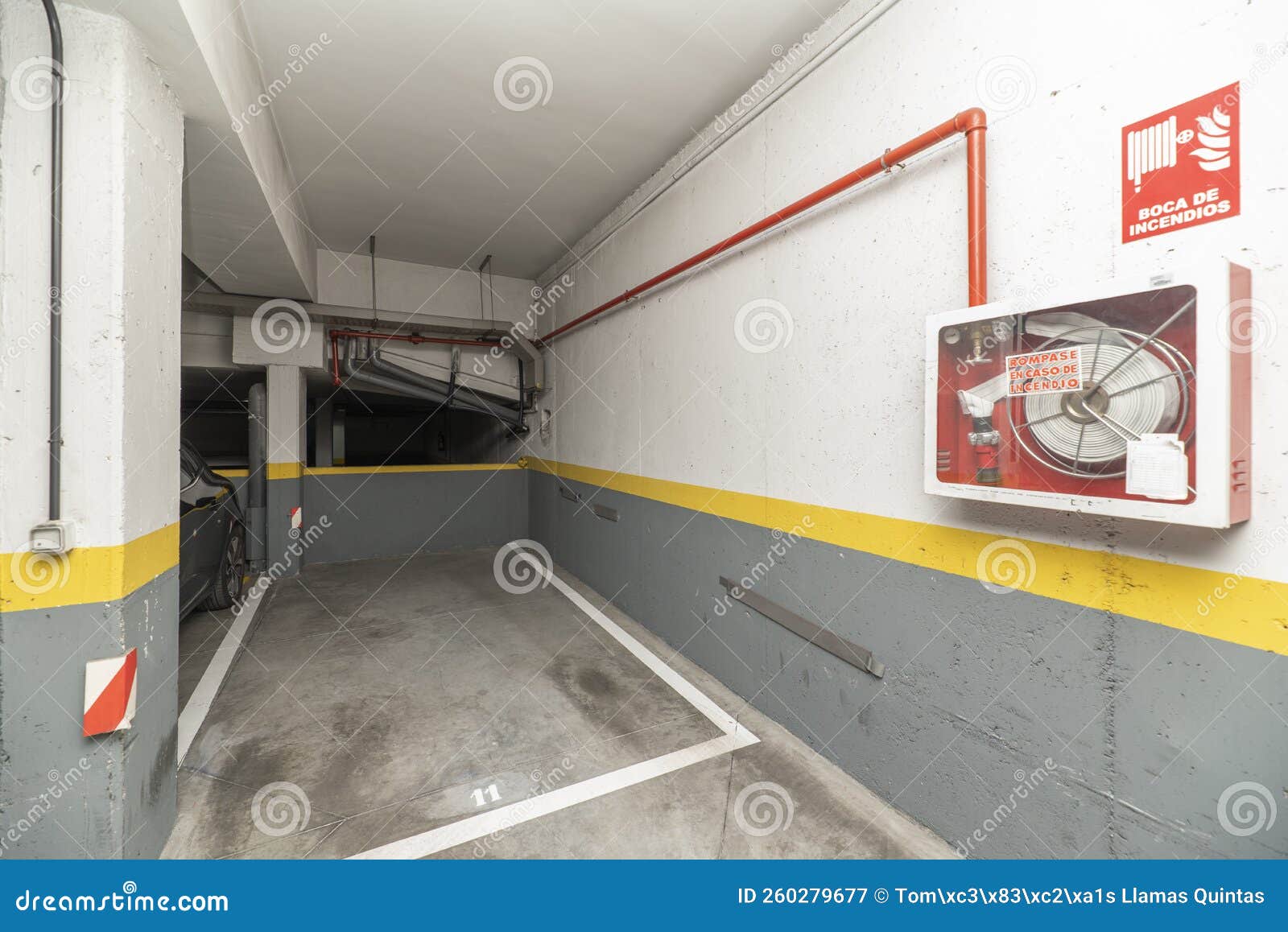 Garage Space on the Ground Floor of a Residential Building with a Fire ...