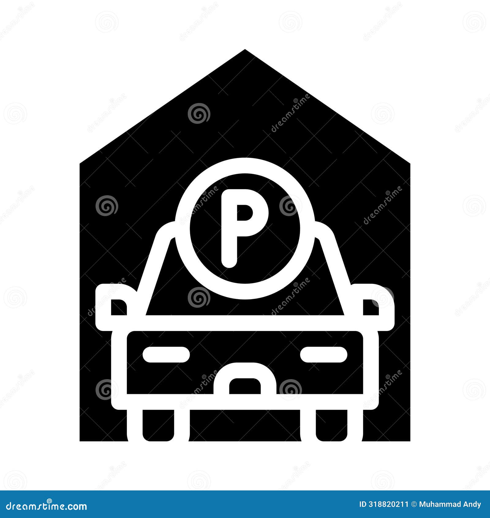 Garage Space Solid Icon. Parking Building Symbols Icons Graphic Design ...