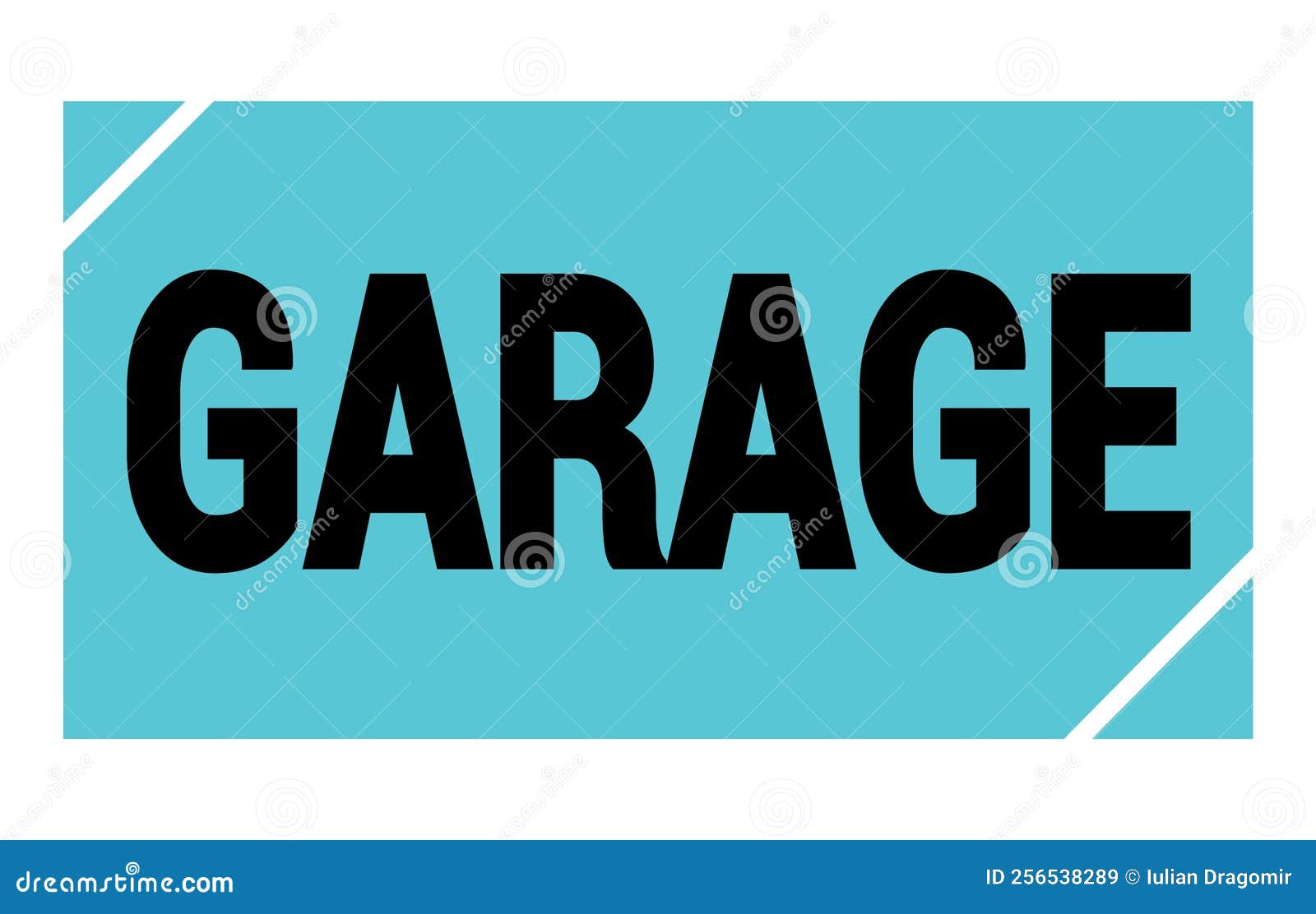 GARAGE Text Written on Blue-black Stamp Sign Stock Illustration ...