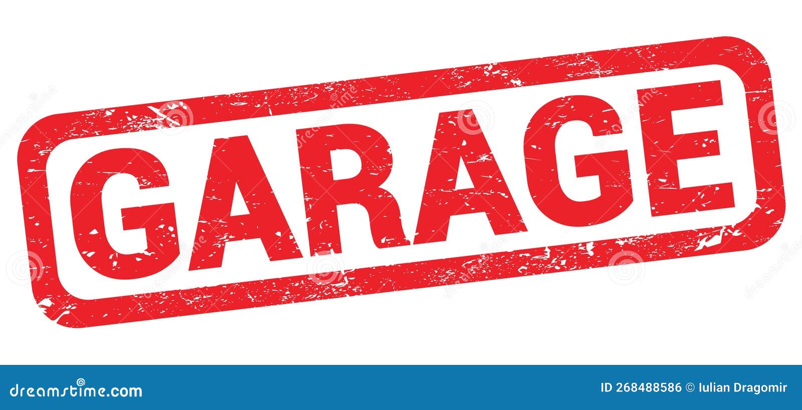GARAGE Text Written on Red Rectangle Stamp Stock Illustration ...