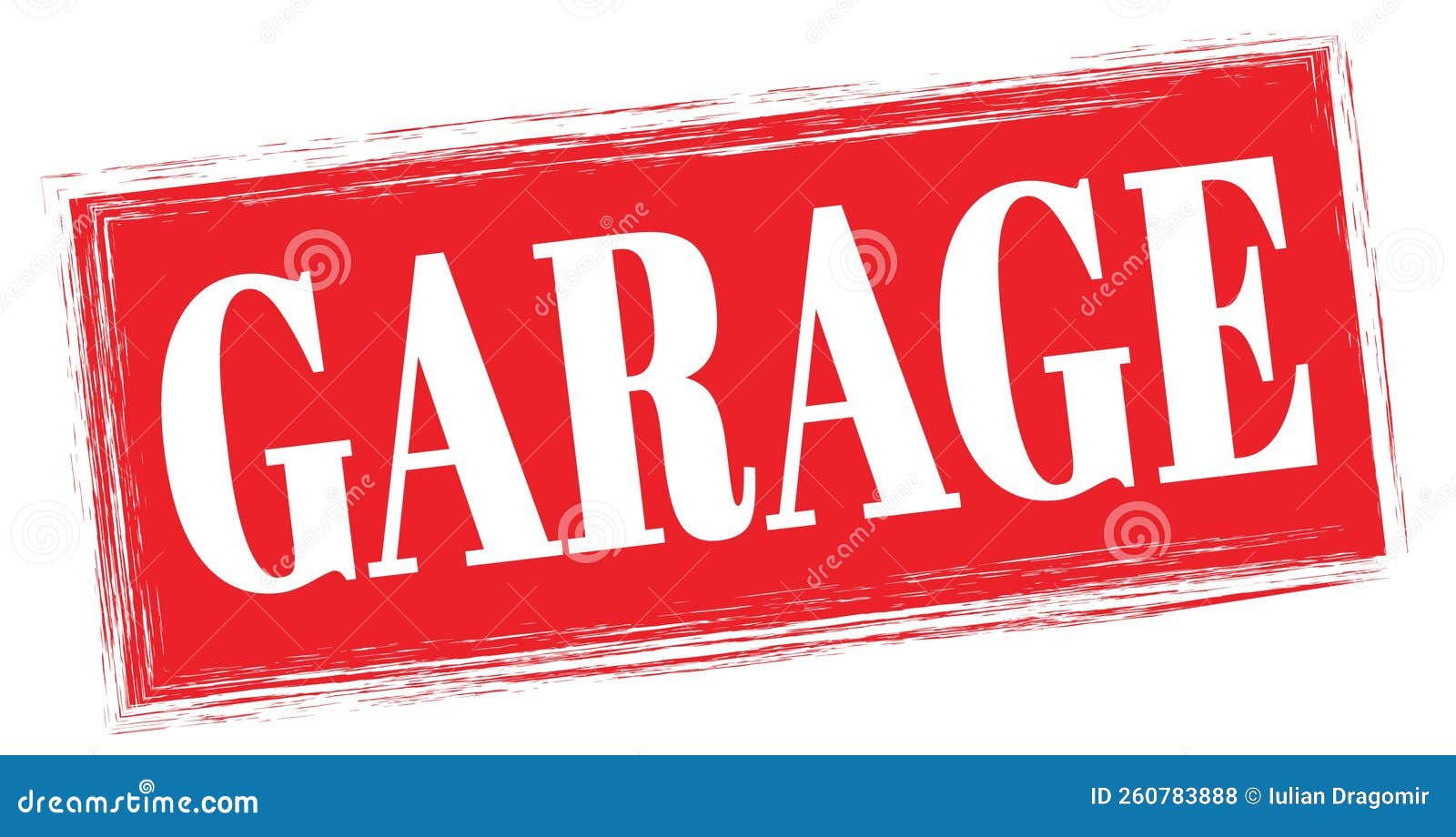 GARAGE Text Written on Red Stamp Sign Stock Illustration - Illustration ...