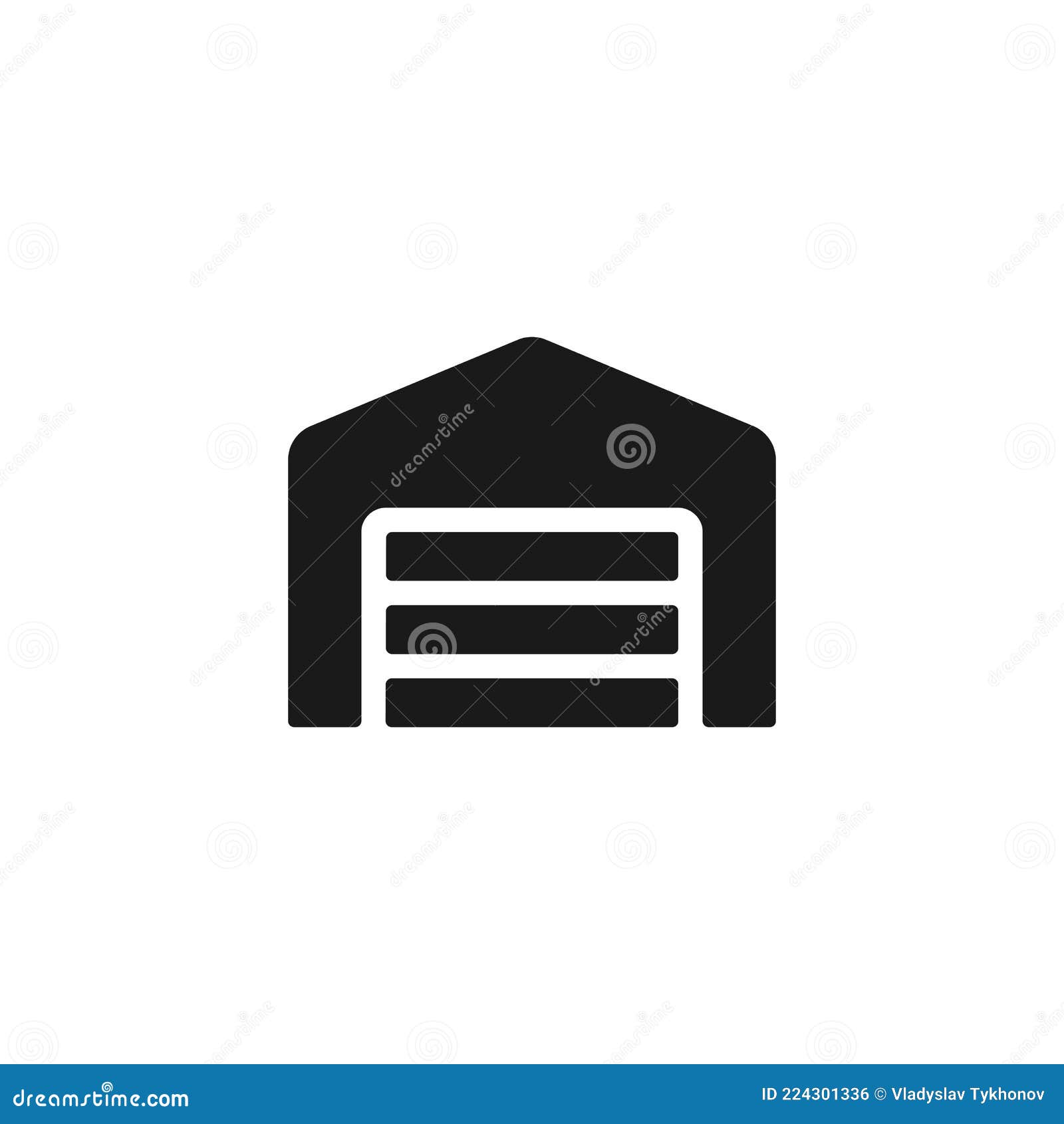 Garage Vector Icon. Car Garage Symbol Isolated. Vector EPS 10 Stock ...