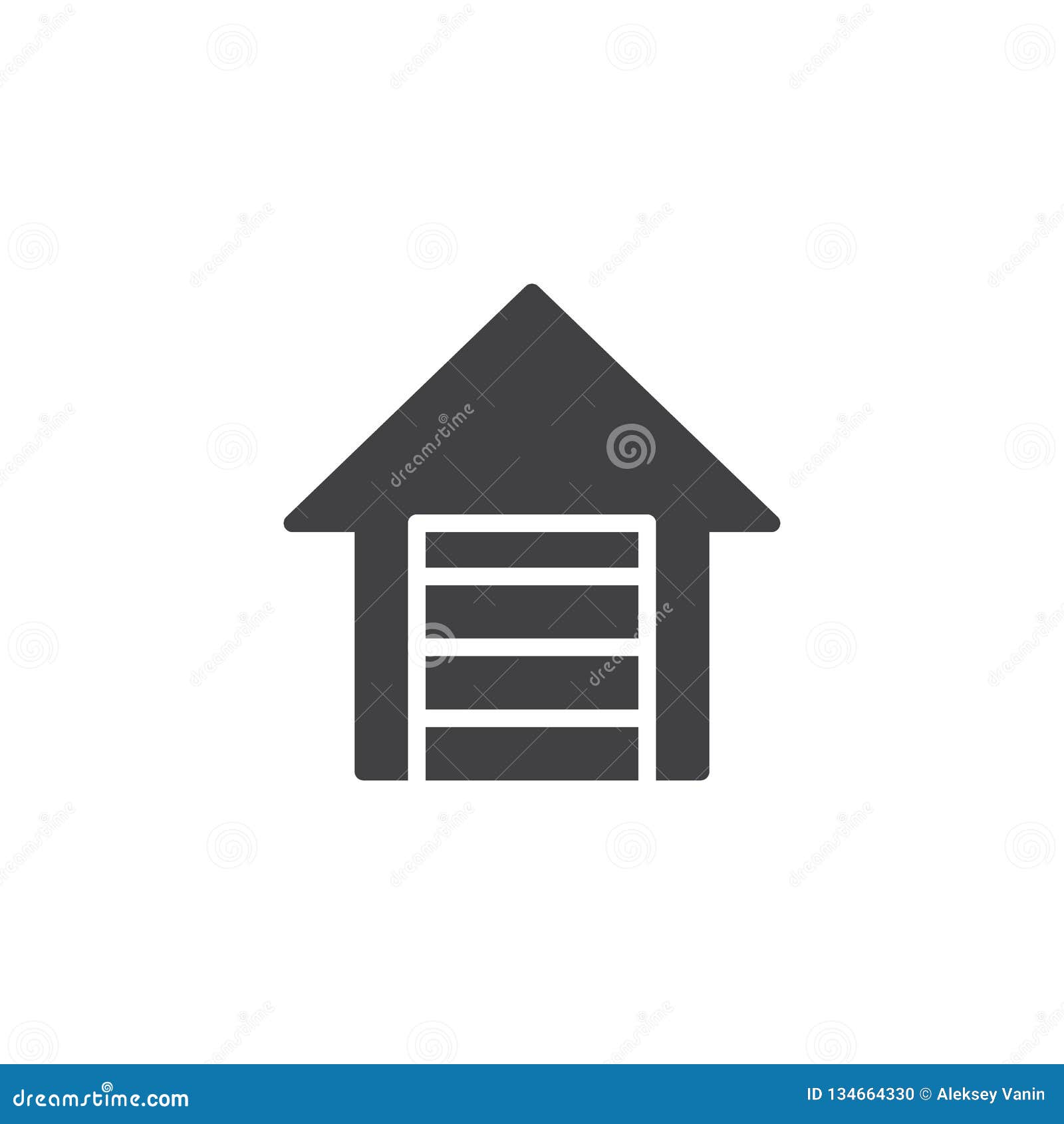 Garage vector icon stock vector. Illustration of pictogram - 134664330
