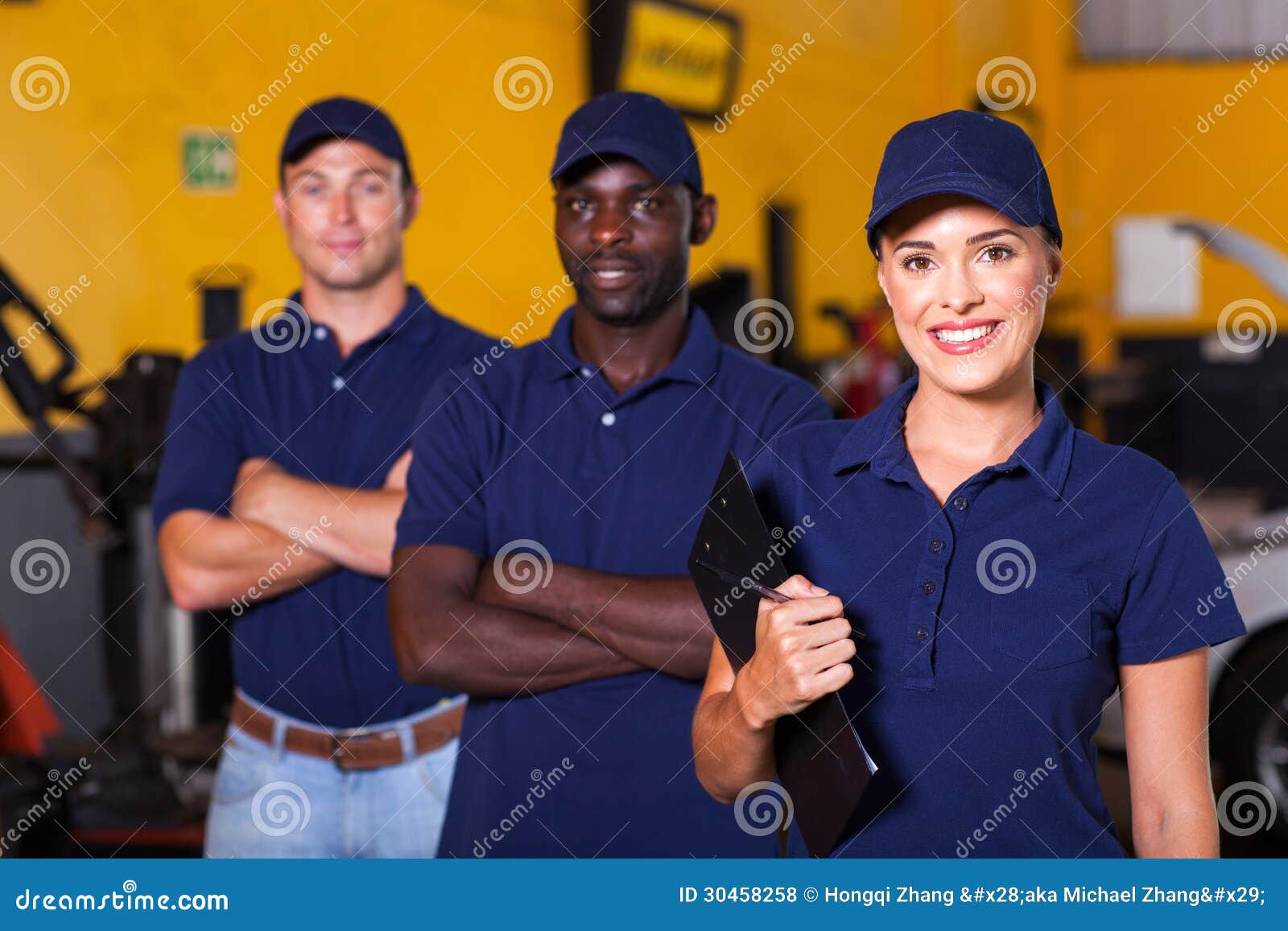 Garage workers stock photo. Image of cheerful, occupation - 30458258