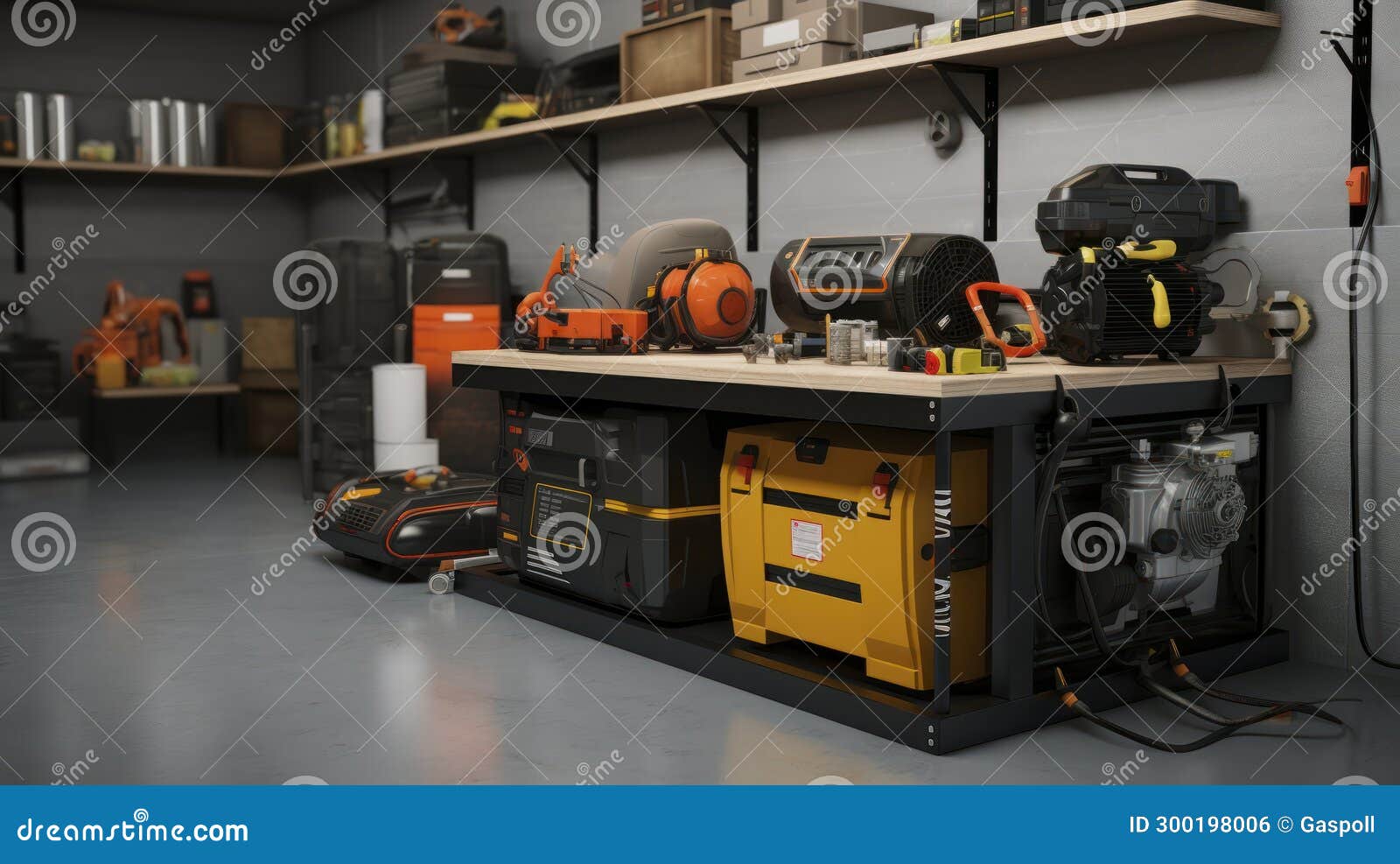 Garage Workshop Wonders - Empty Garage Interior with Working Equipments ...