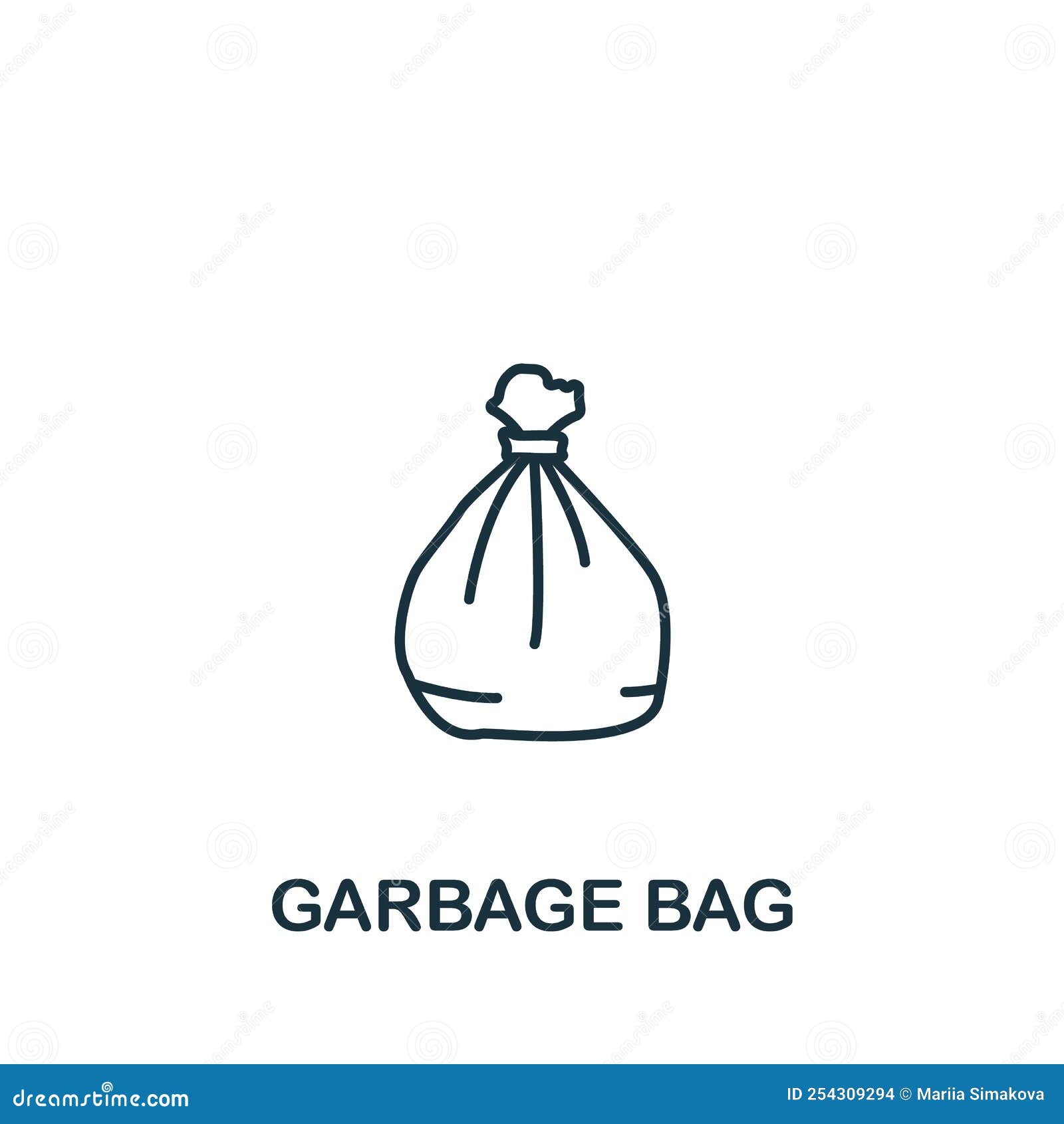 Garbage Bag Icon. Line Simple Icon for Templates, Web Design and ...