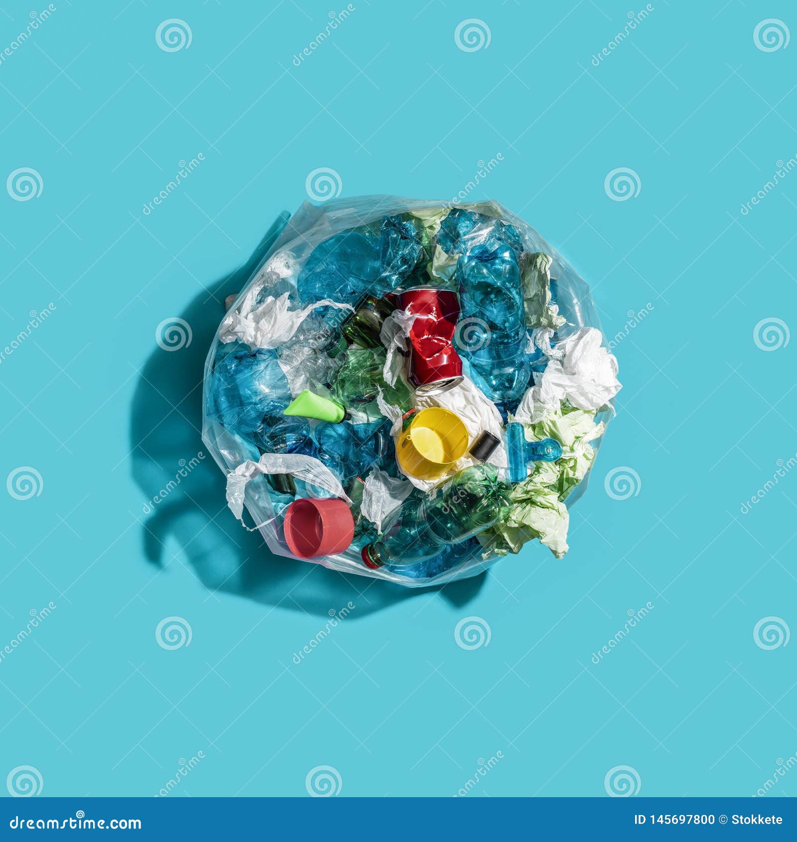 Garbage Bag with Plastic and Mixed Waste Stock Photo - Image of dirty ...