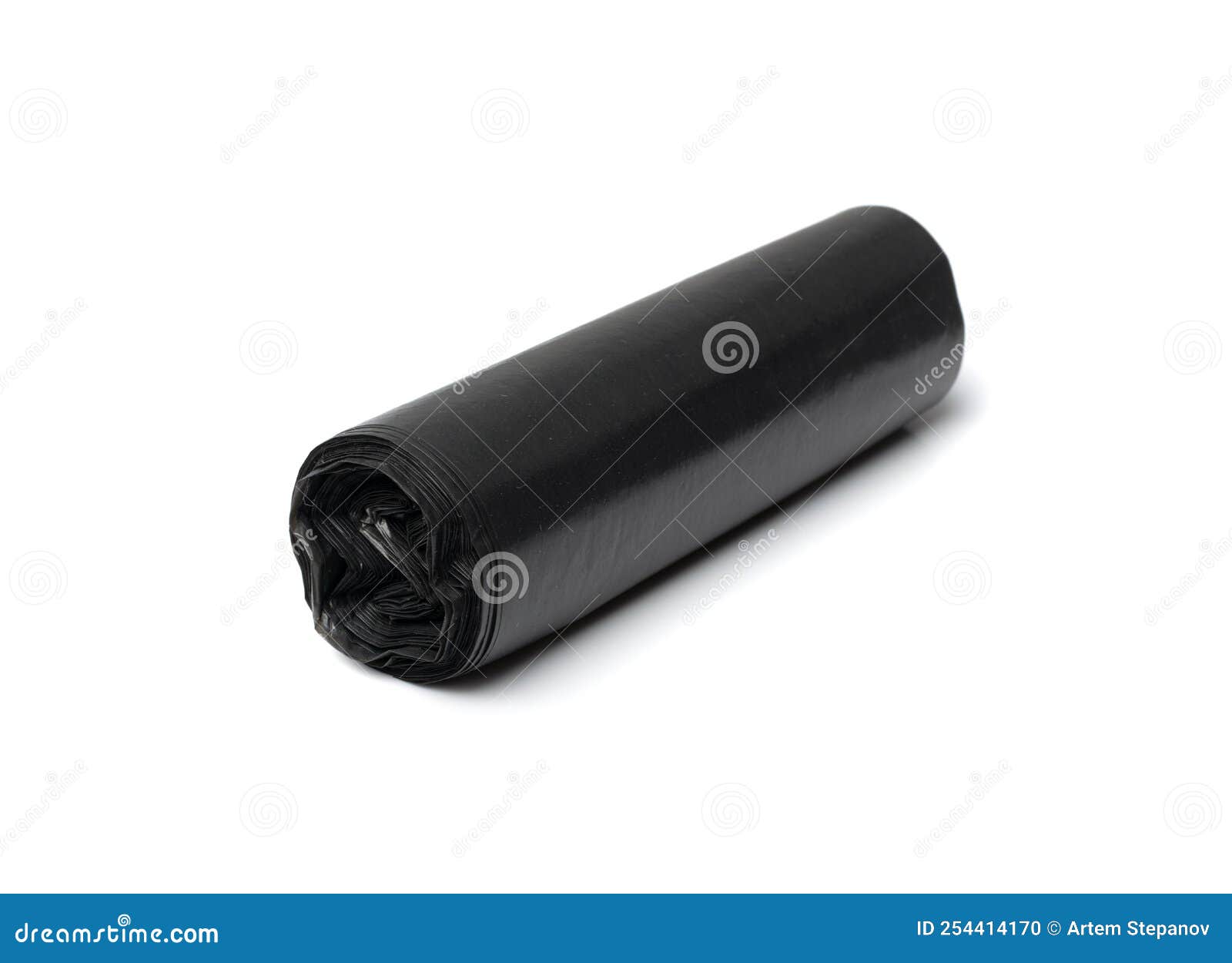Garbage Bag Roll stock photo. Image of package, isolated - 254414170