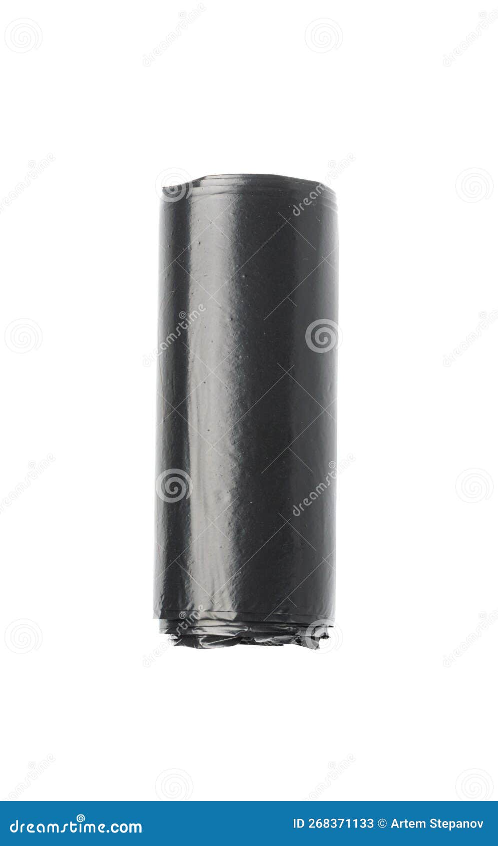 Garbage Bag Roll Isolated. Trash Package, New Rolled Plastic Bin Bags ...